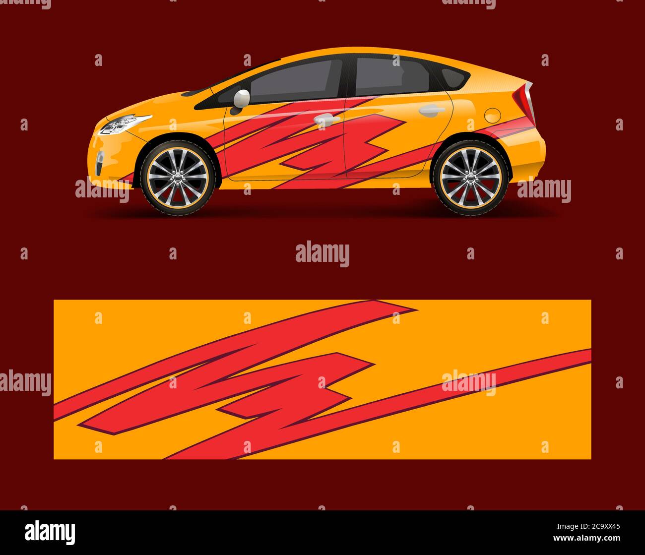 Car decal graphic vector wrap vinyl sticker. Graphic abstract wave ...