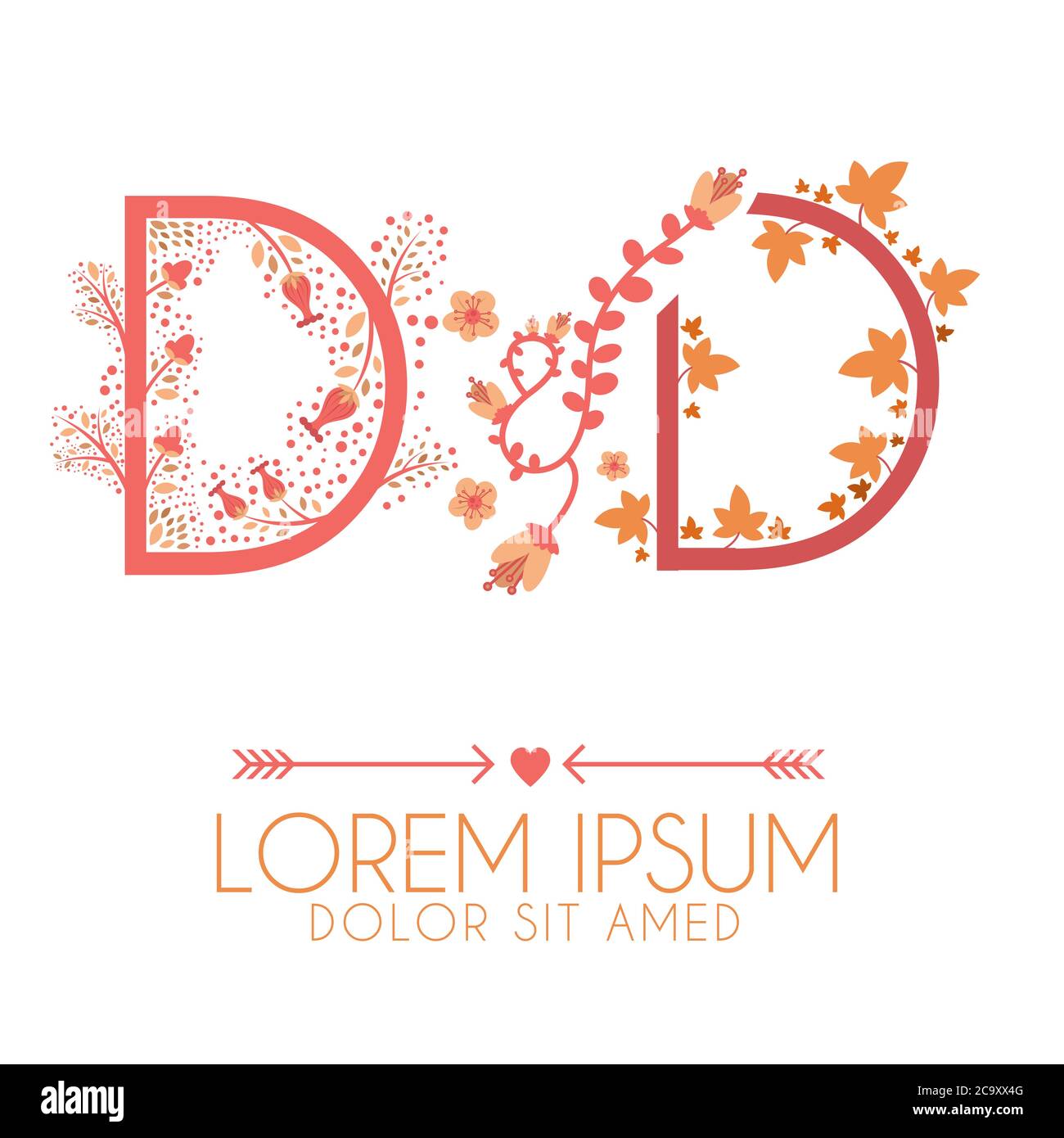 Letter D and D Logo, Letter D and D Wedding invitation Logo Stock ...