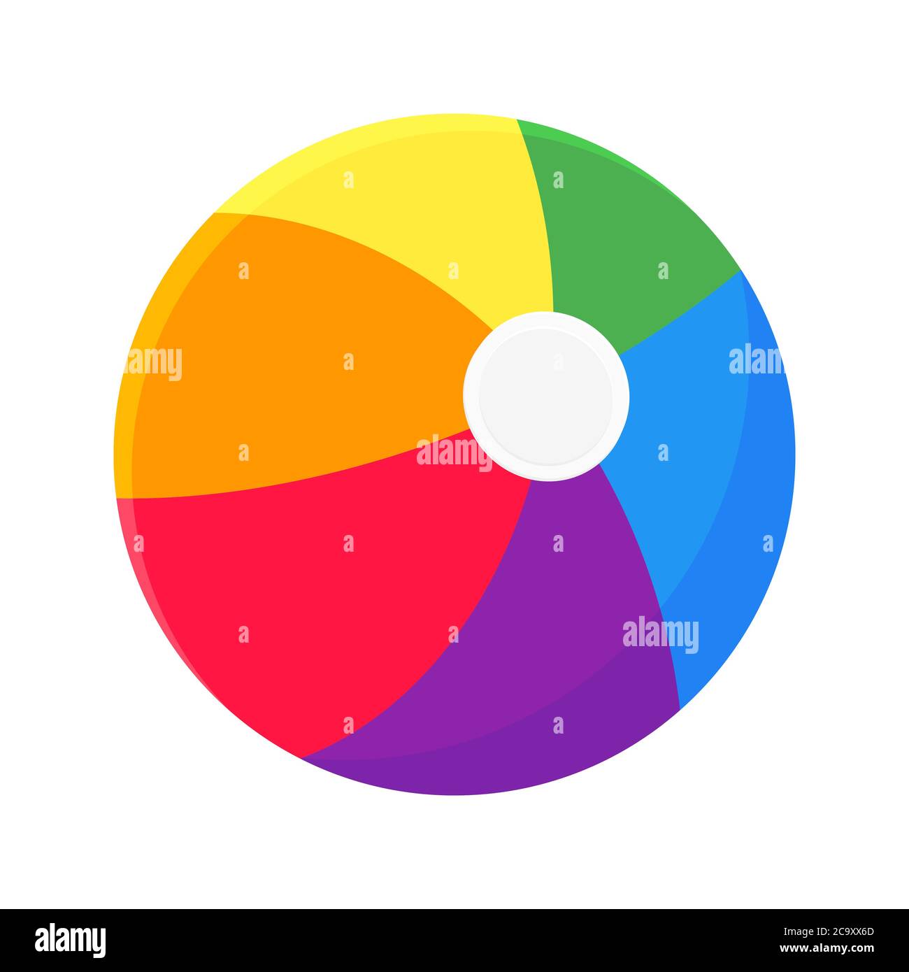 Inflatable bouncing beach ball flat style design vector illustration ...