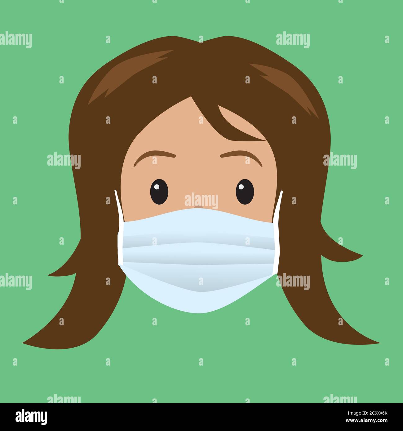 Nurse with covid mask Stock Vector Images - Alamy