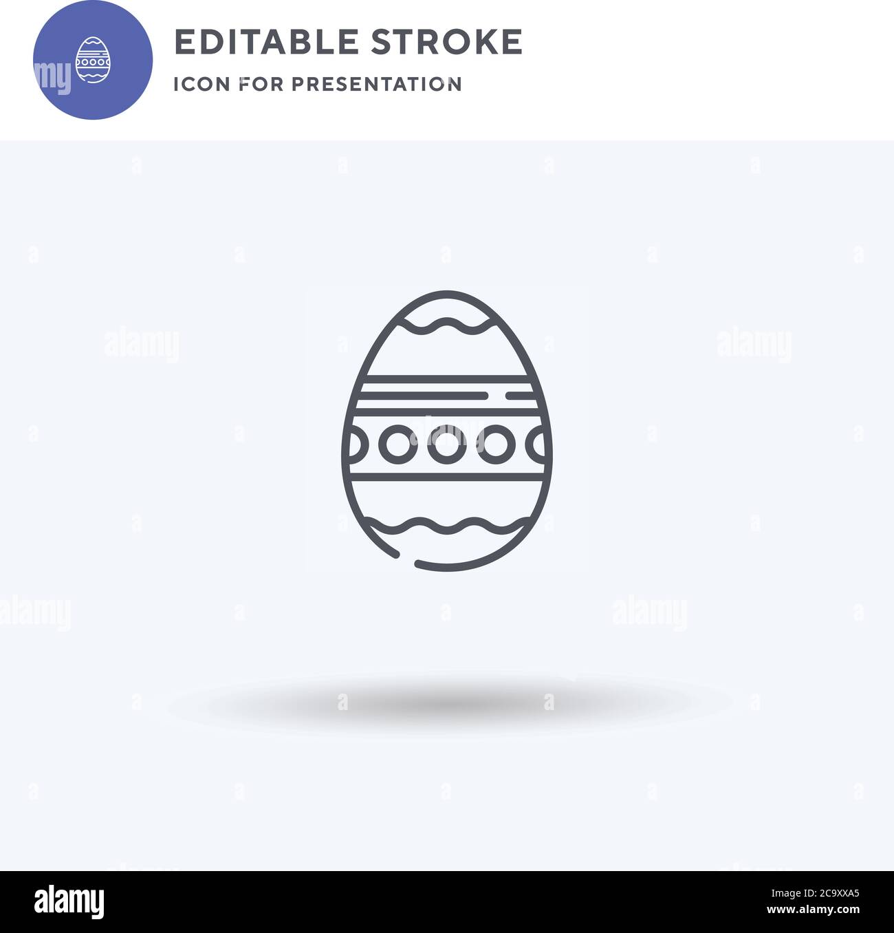 Easter Egg icon vector, filled flat sign, solid pictogram isolated on ...