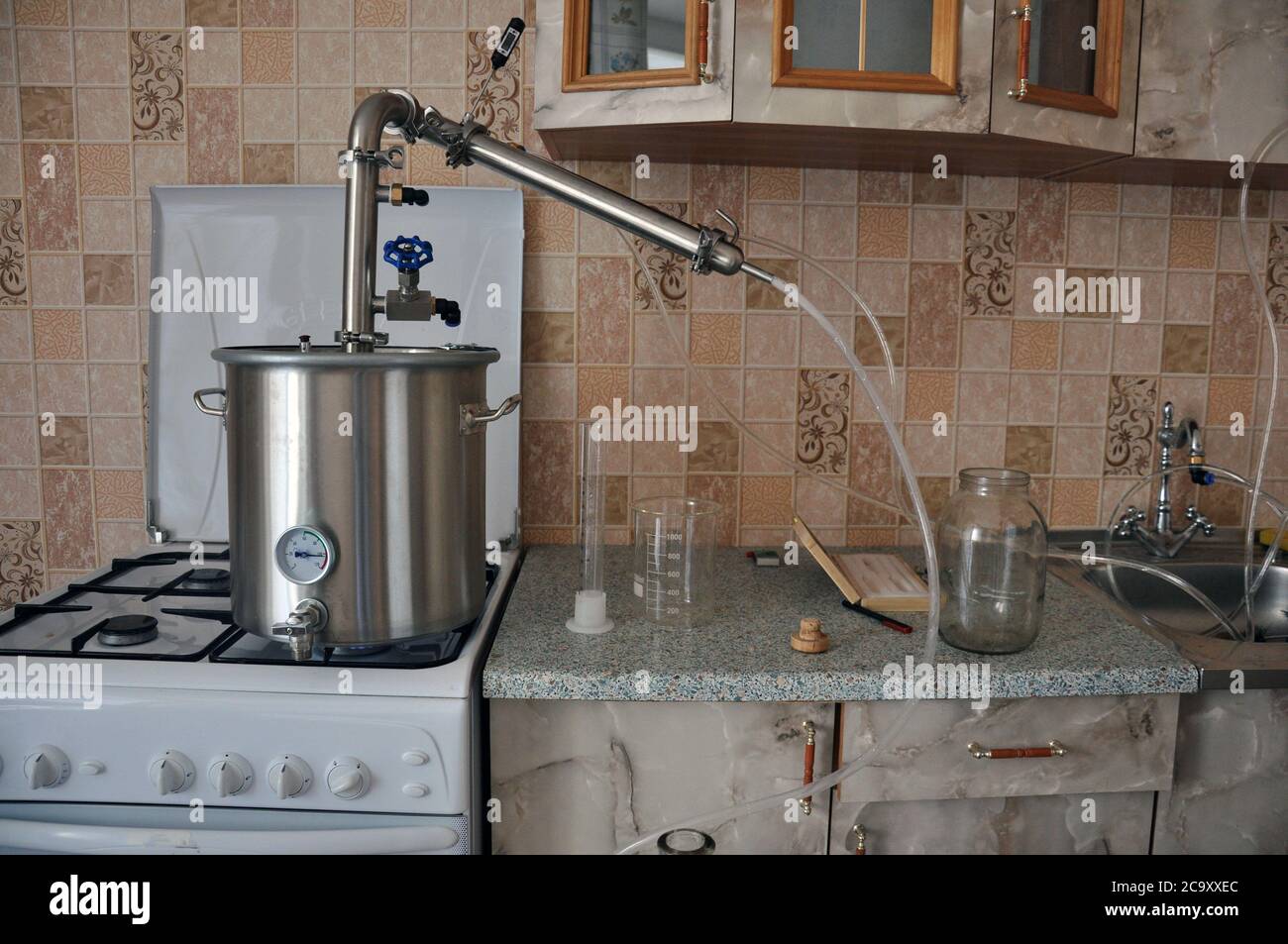 Distillation column alcohol hi-res stock photography and images - Alamy