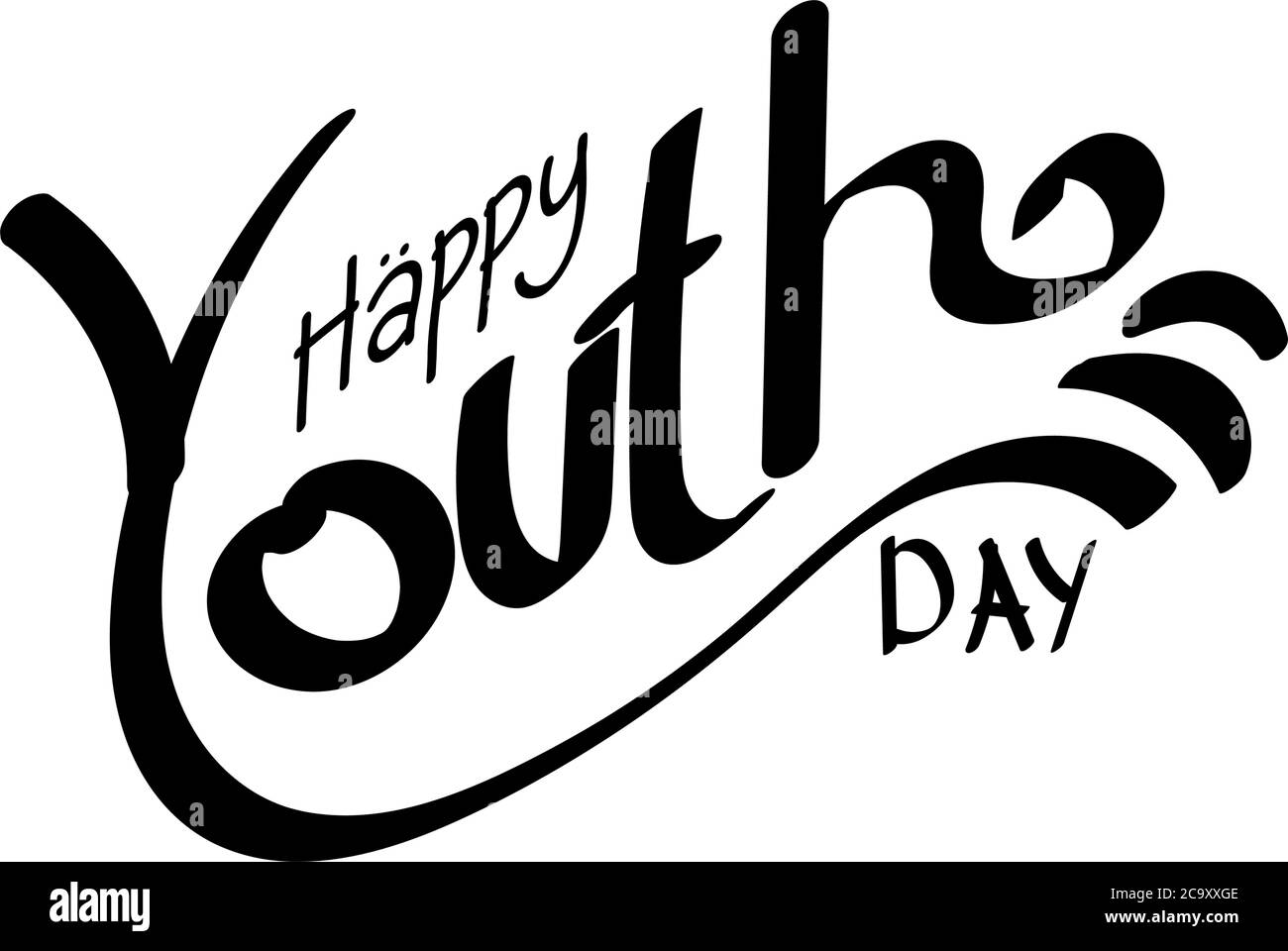Illustration design for celebrating youth day event. logo and poster ...