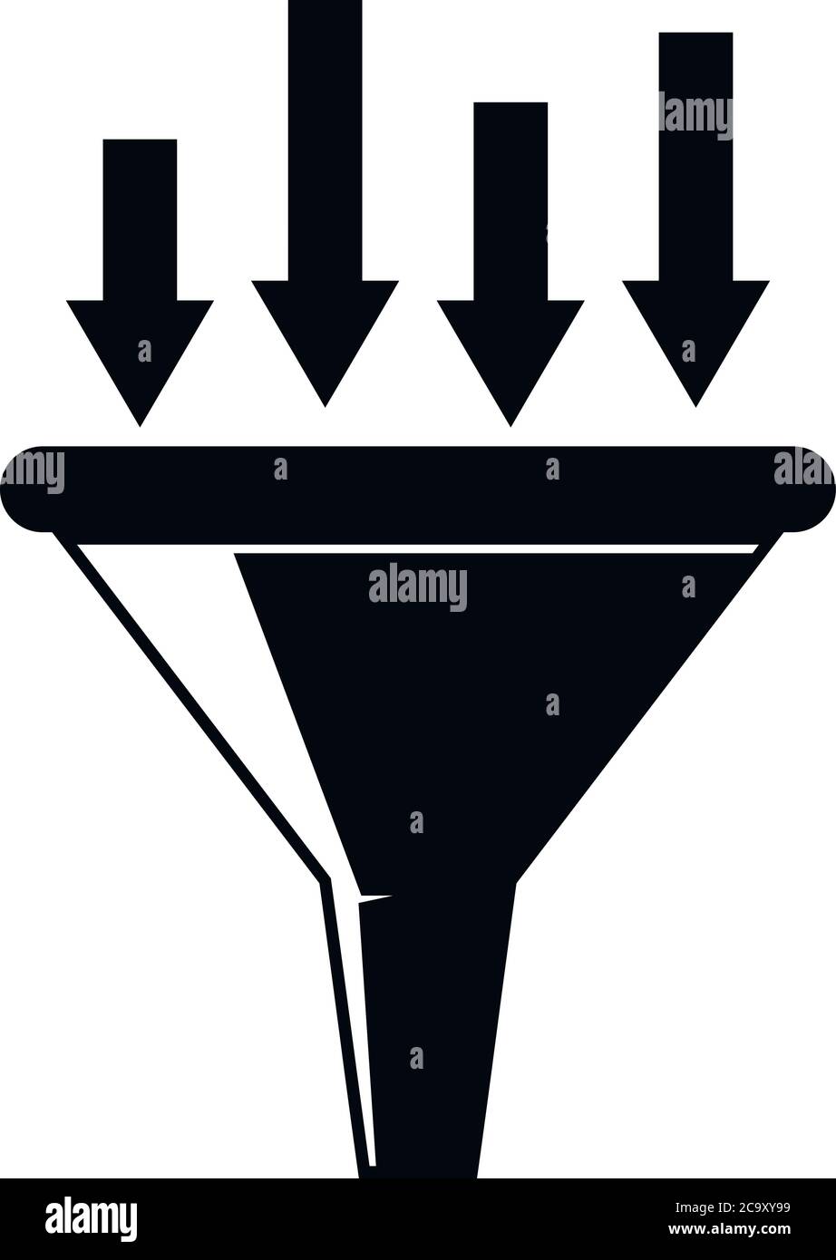 Conversion rate funnel icon. Simple illustration of conversion rate ... Conversion rate funnel icon. Simple illustration of conversion rate ...