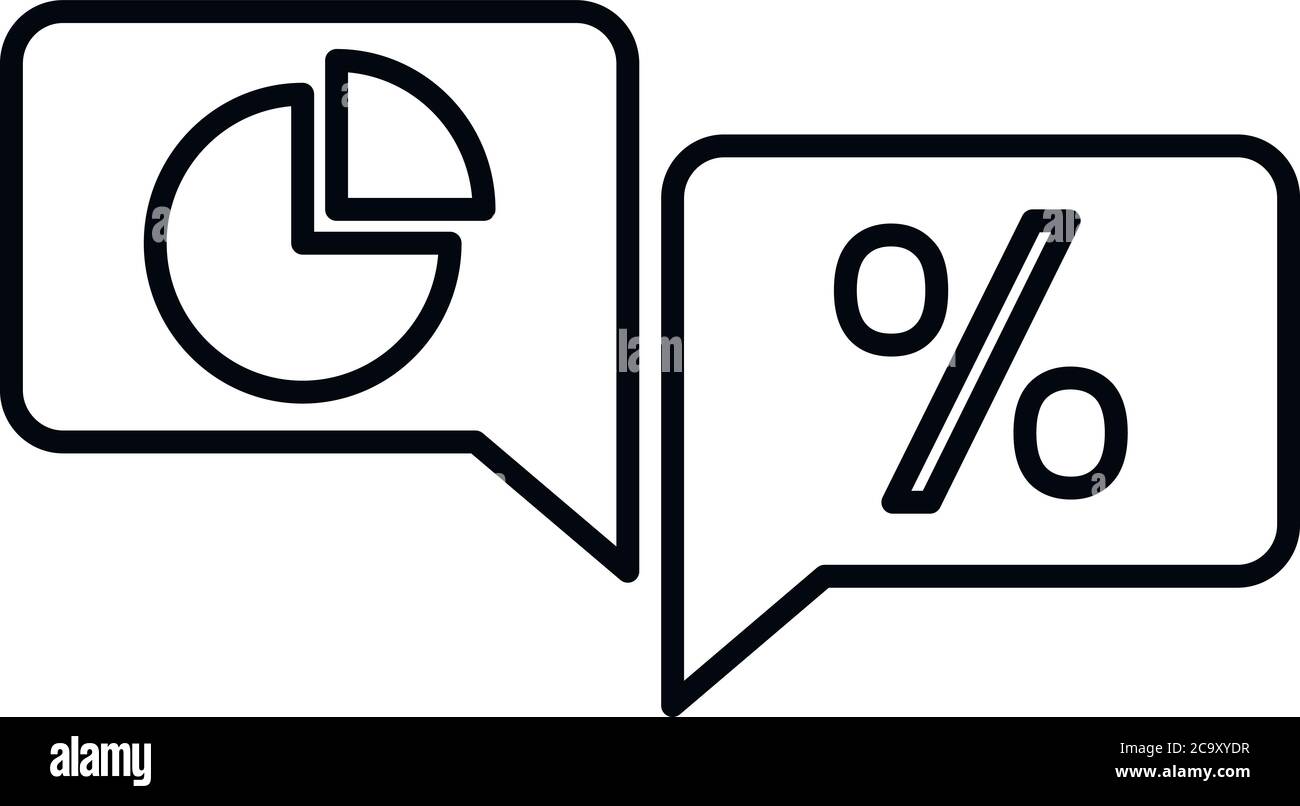 Conversion rate chat icon. Outline conversion rate chat vector icon for ...