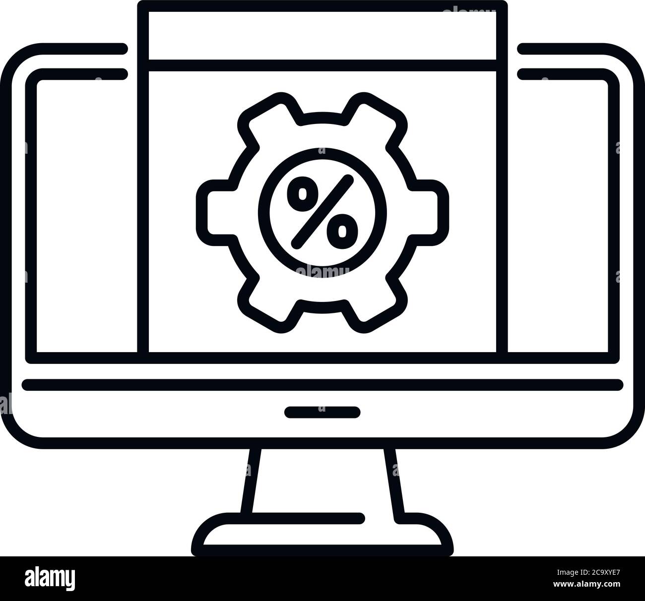 Monitor conversion rate icon. Outline monitor conversion rate vector ... Monitor conversion rate icon. Outline monitor conversion rate vector ...