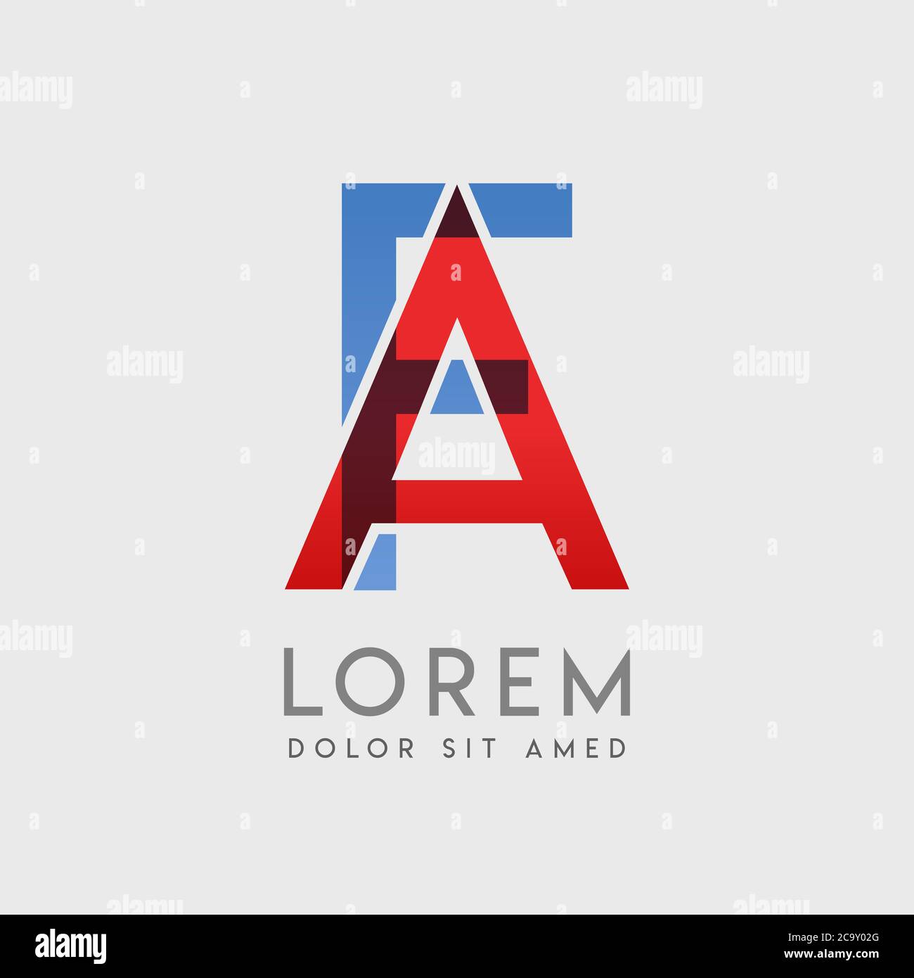 AF logo letters with blue and red gradation Stock Vector Image & Art ...