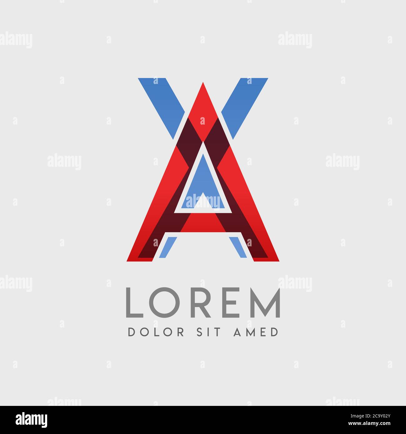 AX logo letters with blue and red gradation Stock Vector Image & Art ...