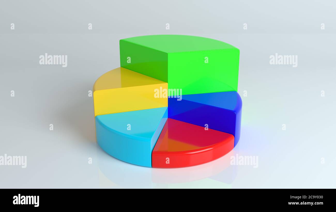 Isometric cycle diagram for infographics. 3D Pie chart with 5 parts and ...