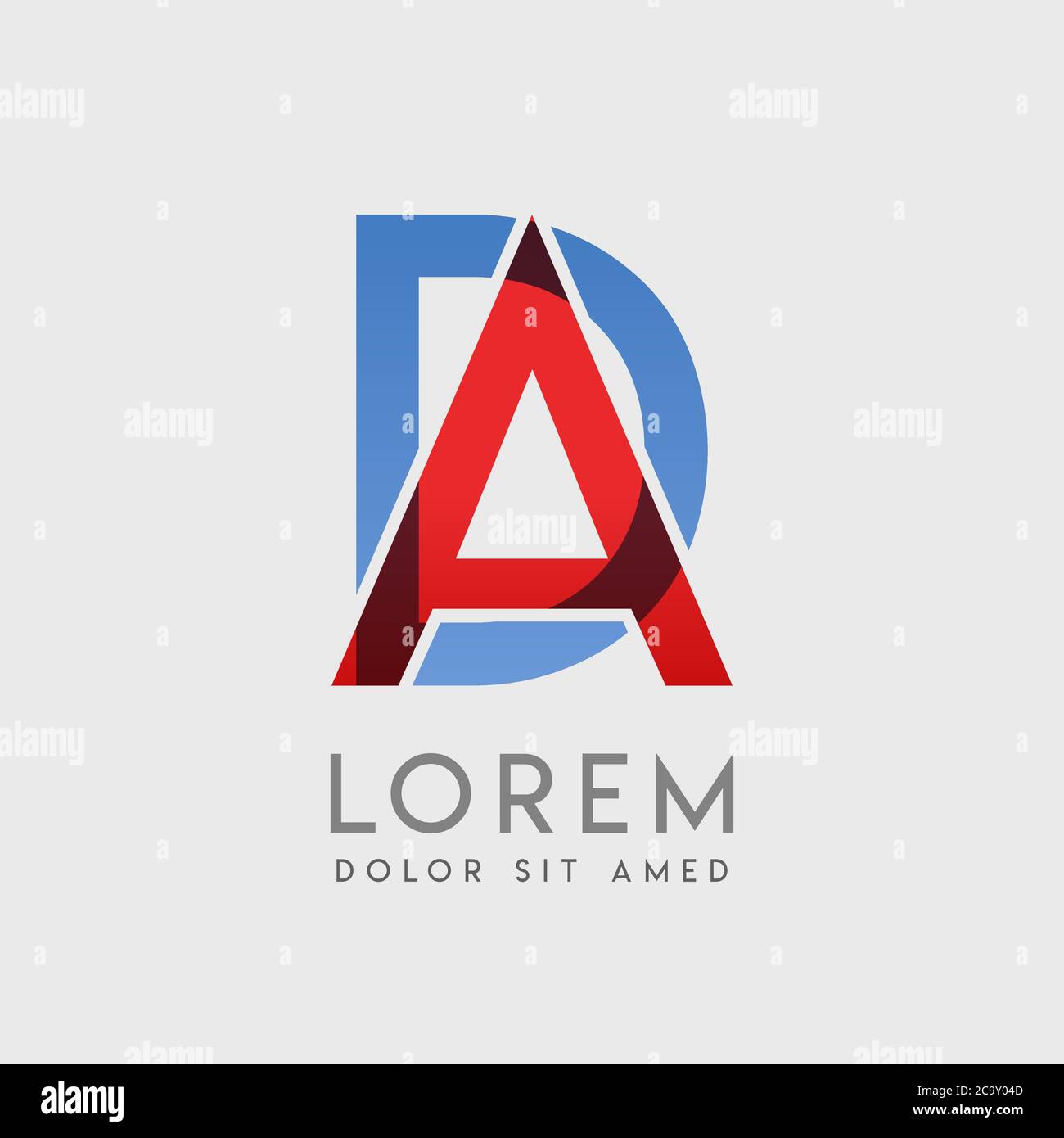 AD logo letters with blue and red gradation Stock Vector Image & Art ...