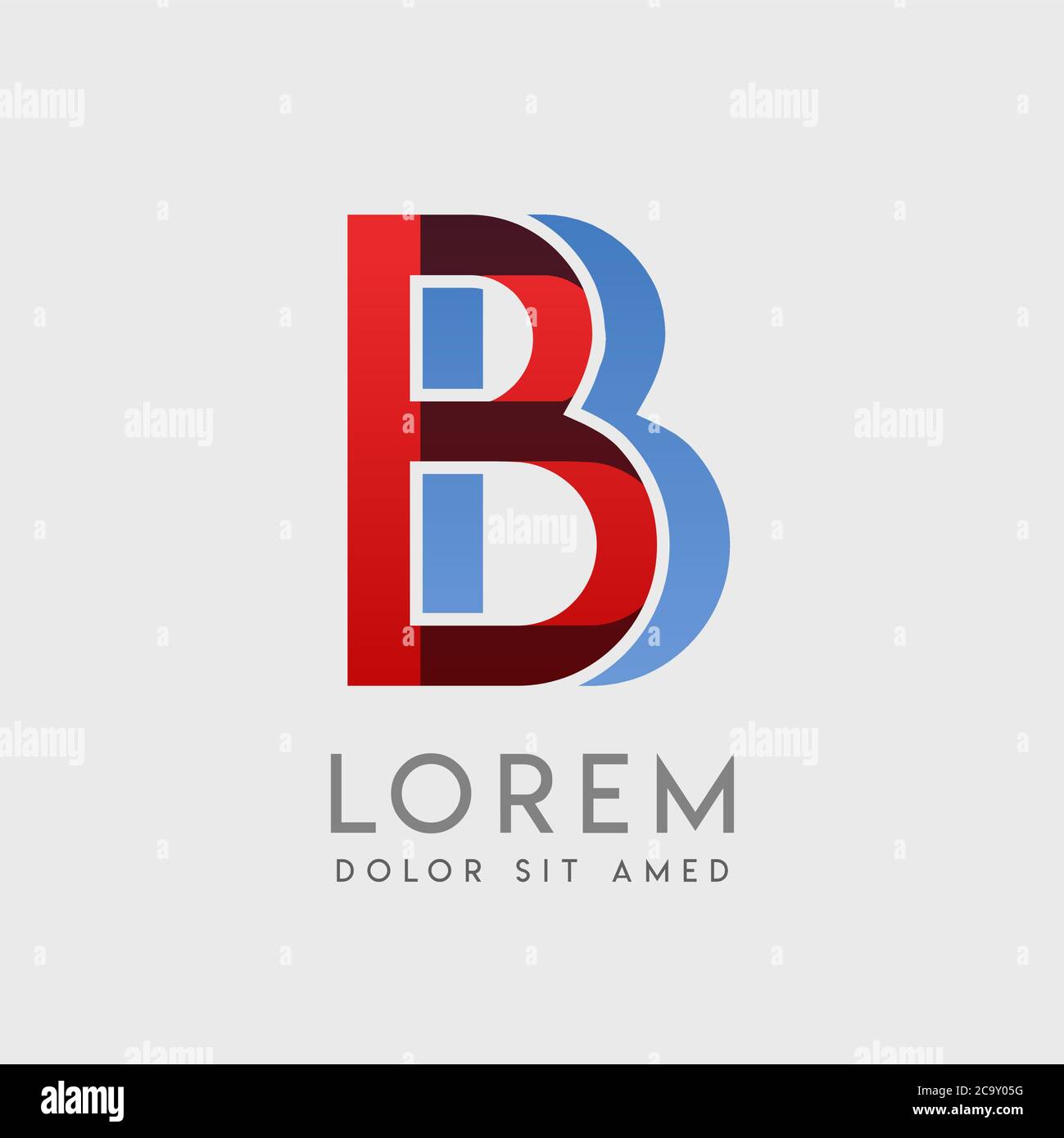 BB logo letters with blue and red gradation Stock Vector Image & Art ...
