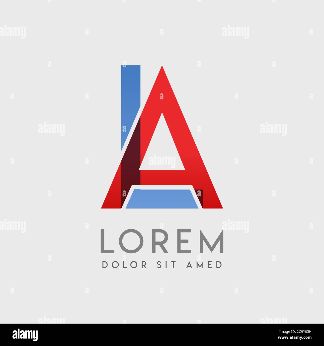 AL logo letters with blue and red gradation Stock Vector Image & Art ...