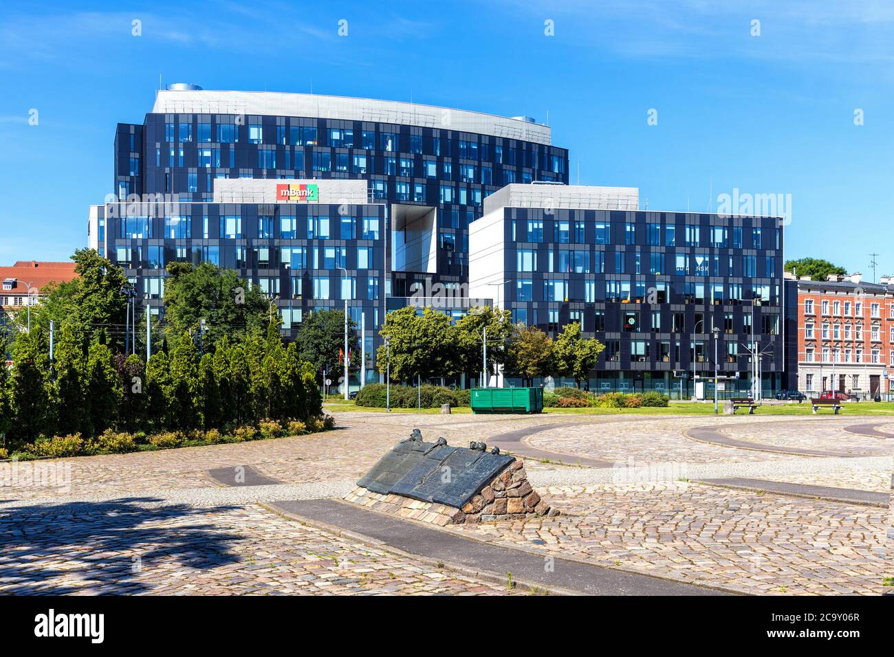 Gdansk, Pomerania / Poland - 2020/07/14: Modern office buildings in old ...