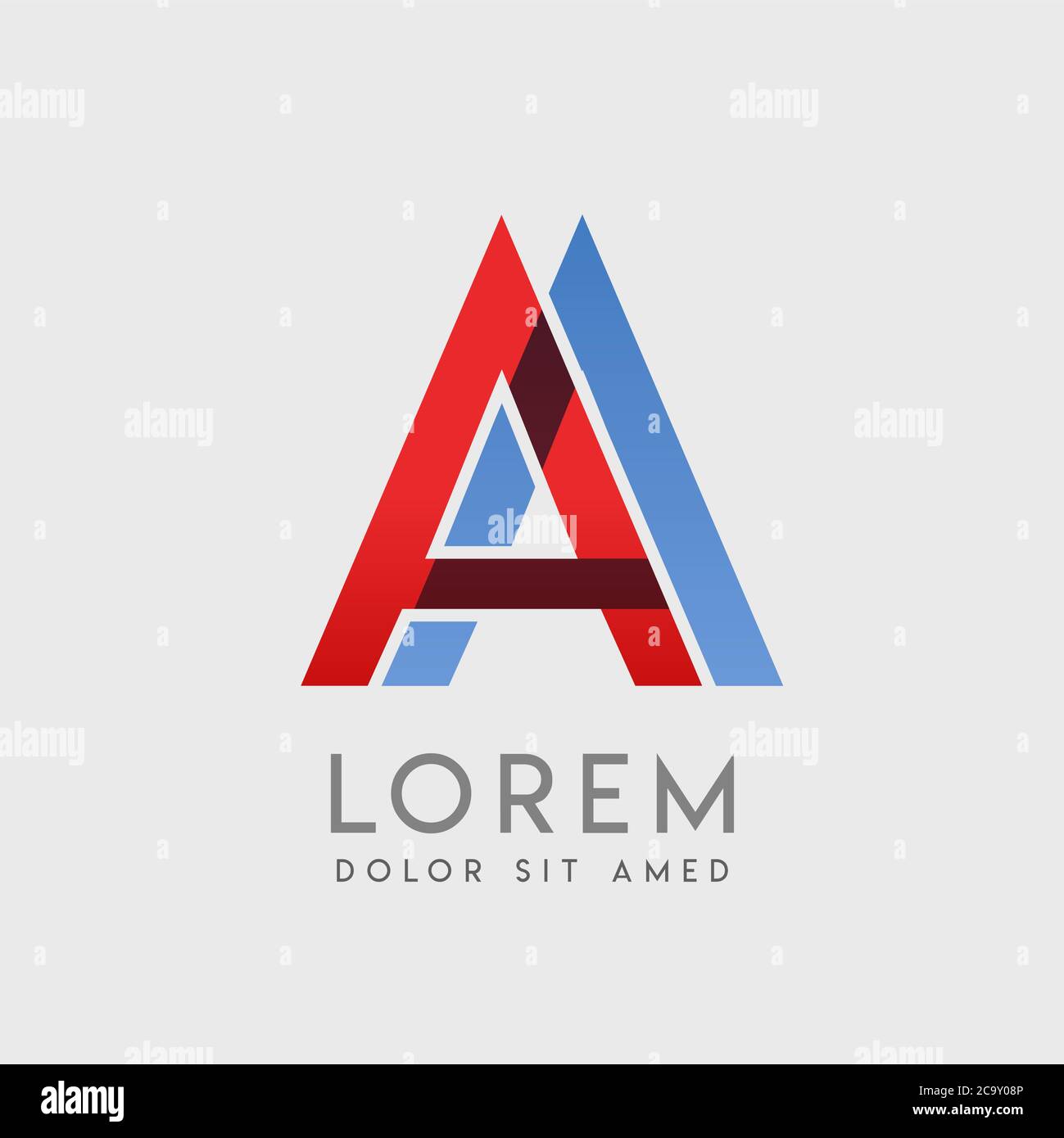 AA logo letters with blue and red gradation Stock Vector Image & Art ...