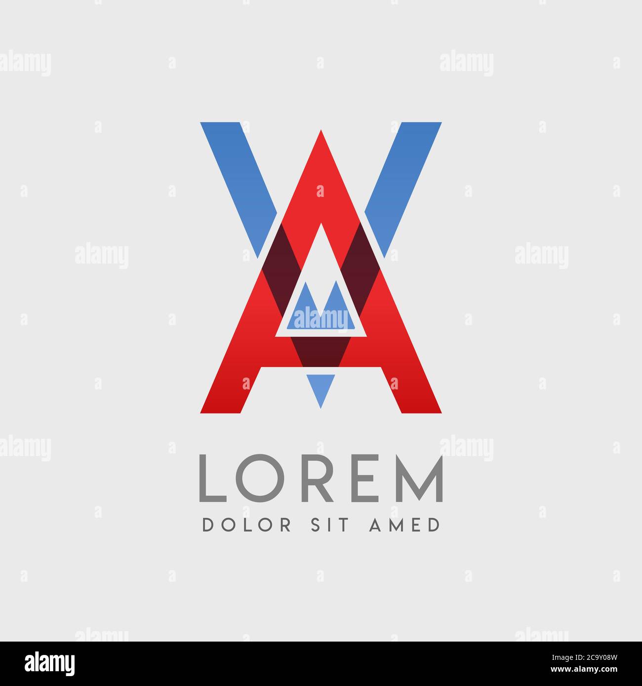 AV logo letters with blue and red gradation Stock Vector Image & Art ...