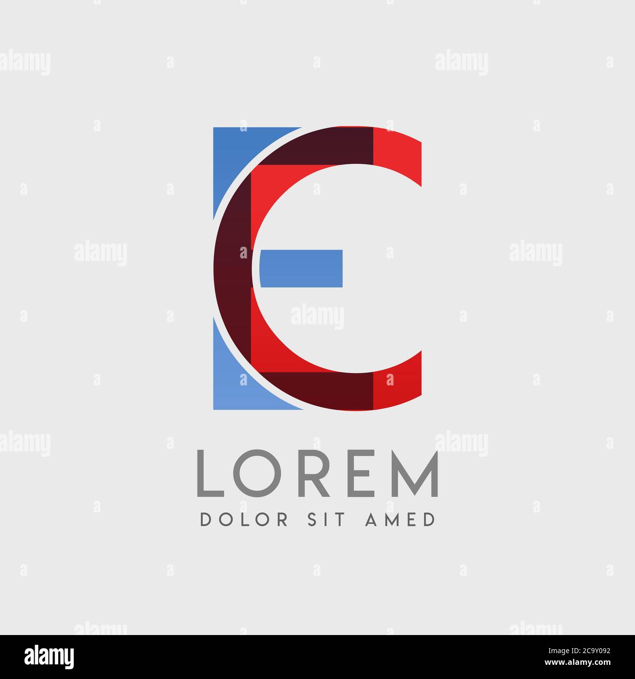 CE logo letters with blue and red gradation Stock Vector Image & Art ...