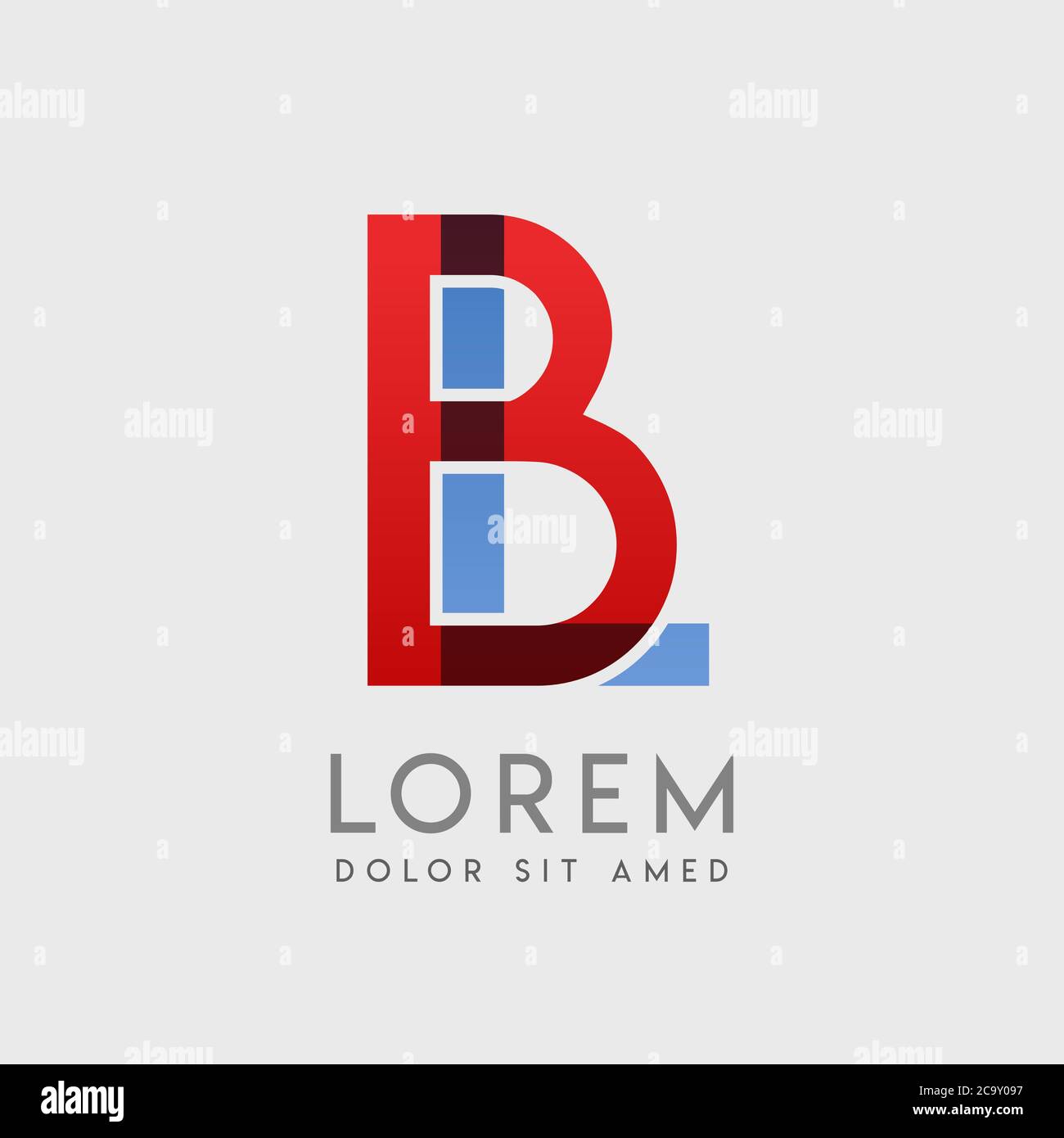 BL logo letters with blue and red gradation Stock Vector Image & Art ...