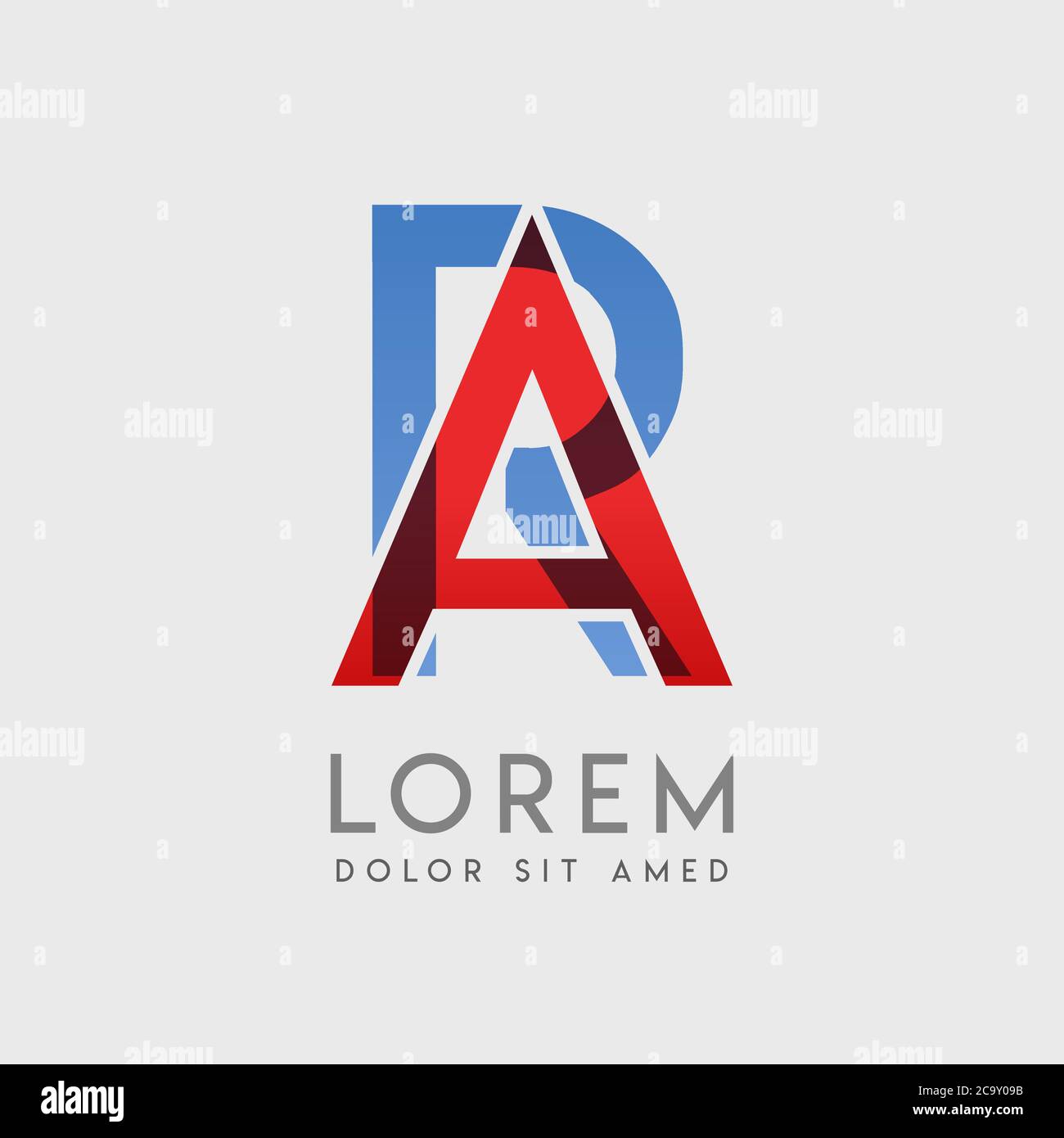 AR logo letters with blue and red gradation Stock Vector Image & Art ...