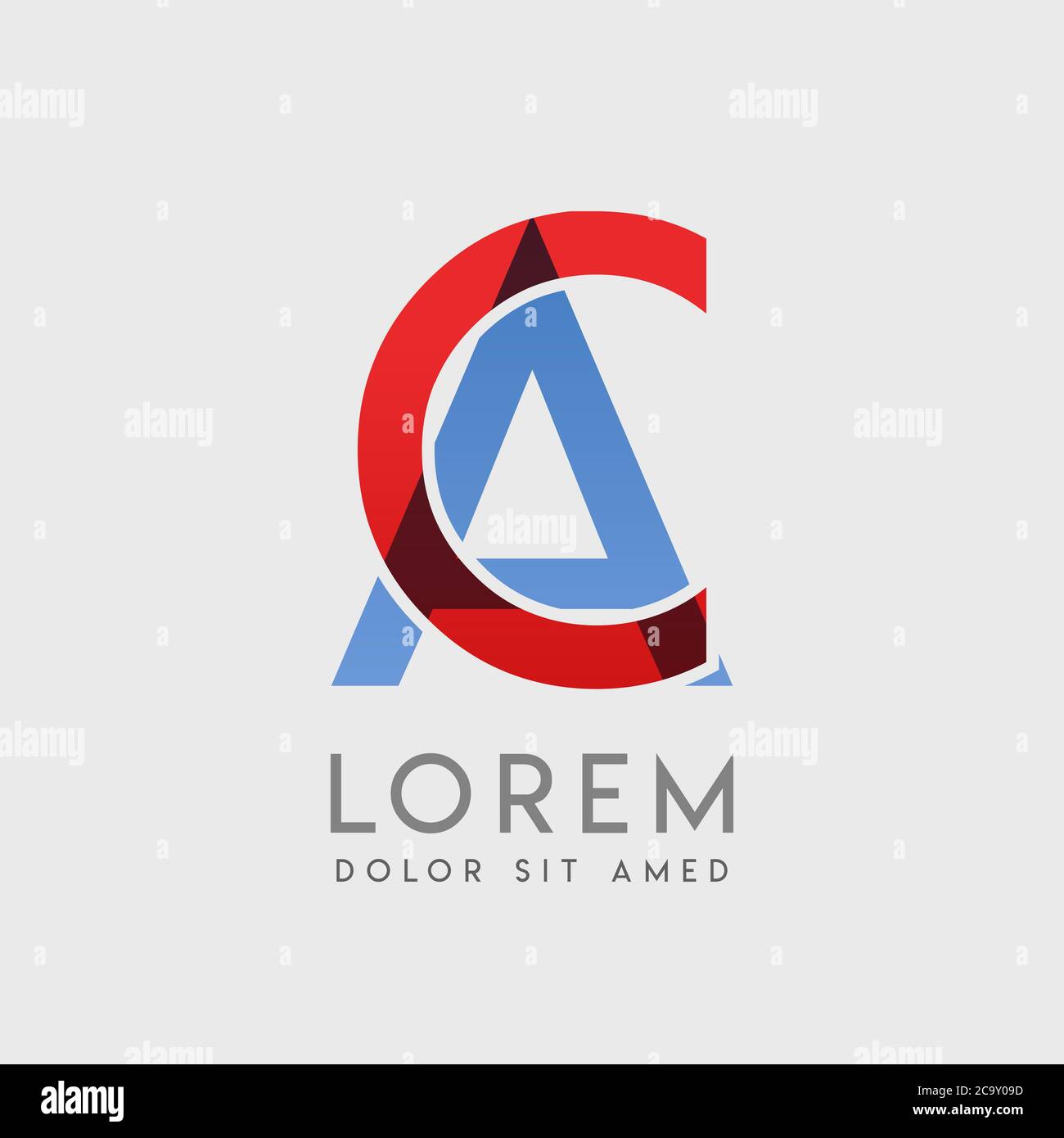 CA logo letters with blue and red gradation Stock Vector Image & Art ...