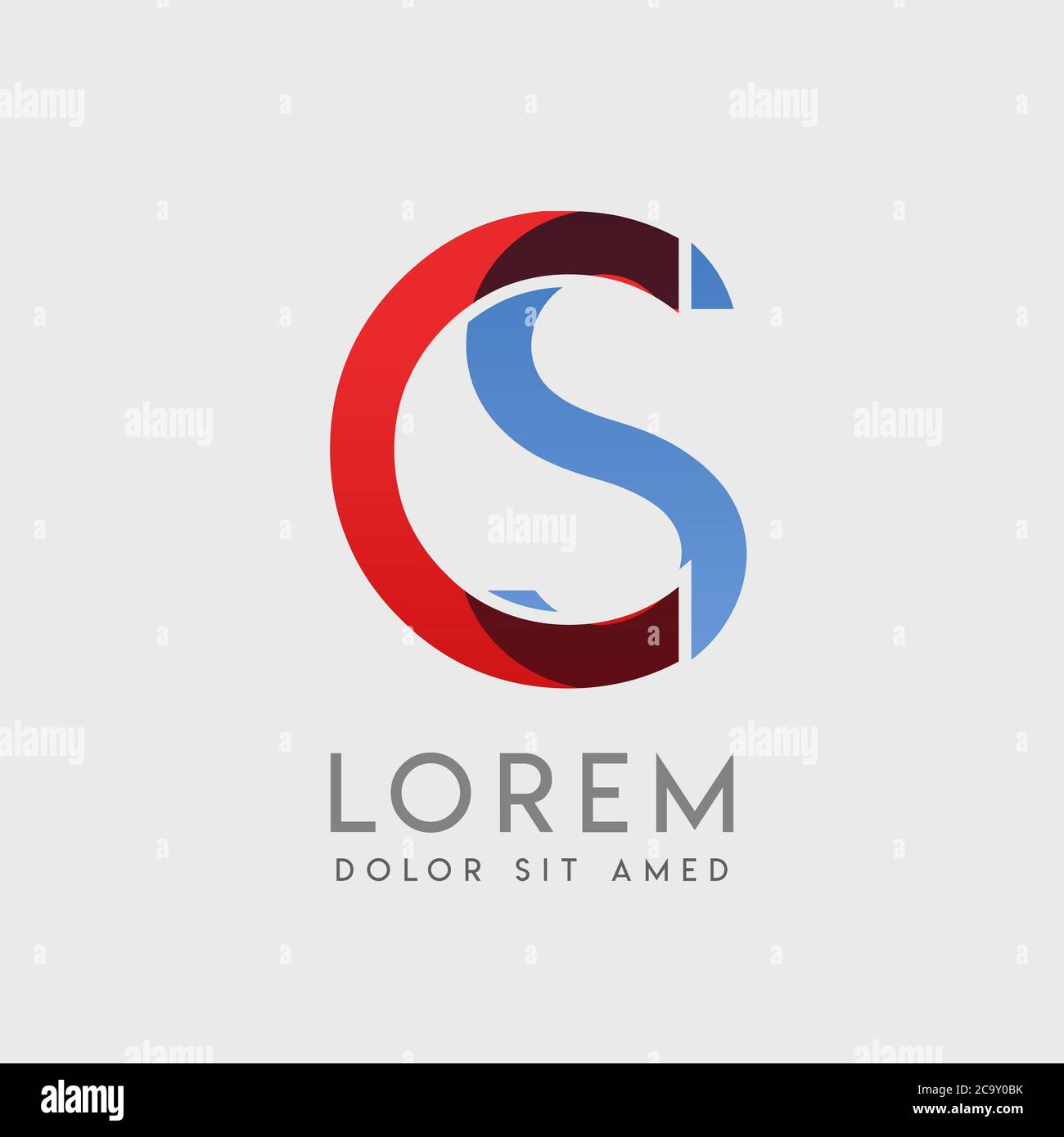 CS logo letters with blue and red gradation Stock Vector Image & Art ...