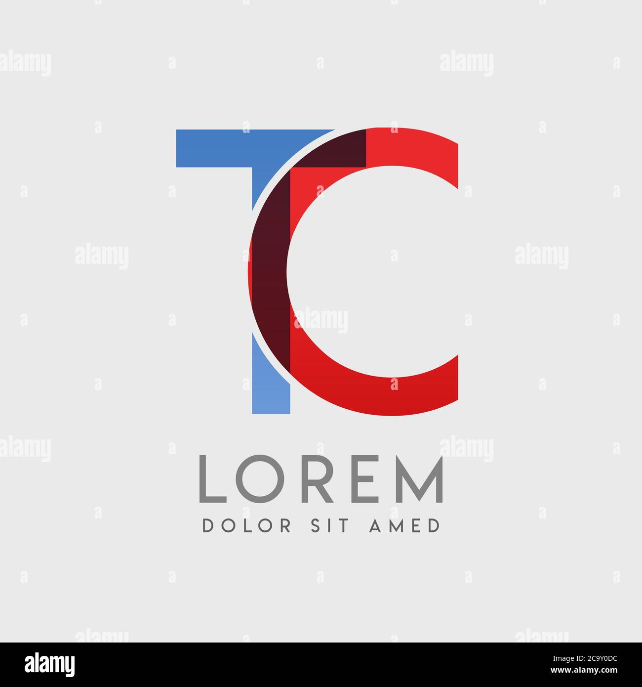 CT logo letters with blue and red gradation Stock Vector Image & Art ...