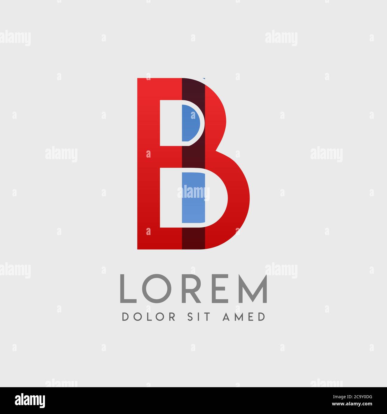 BI logo letters with blue and red gradation Stock Vector Image & Art ...