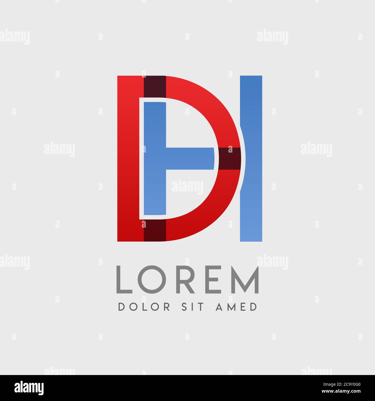 DH logo letters with blue and red gradation Stock Vector Image & Art ...