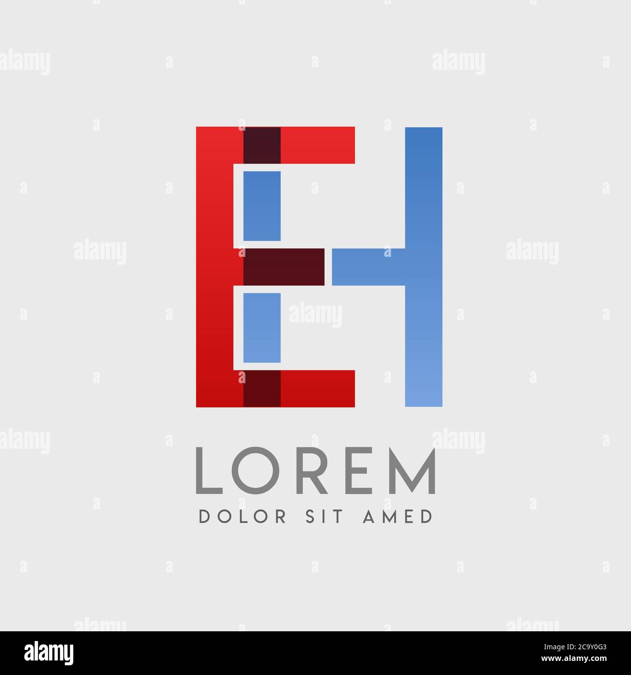 EH logo letters with blue and red gradation Stock Vector Image & Art ...