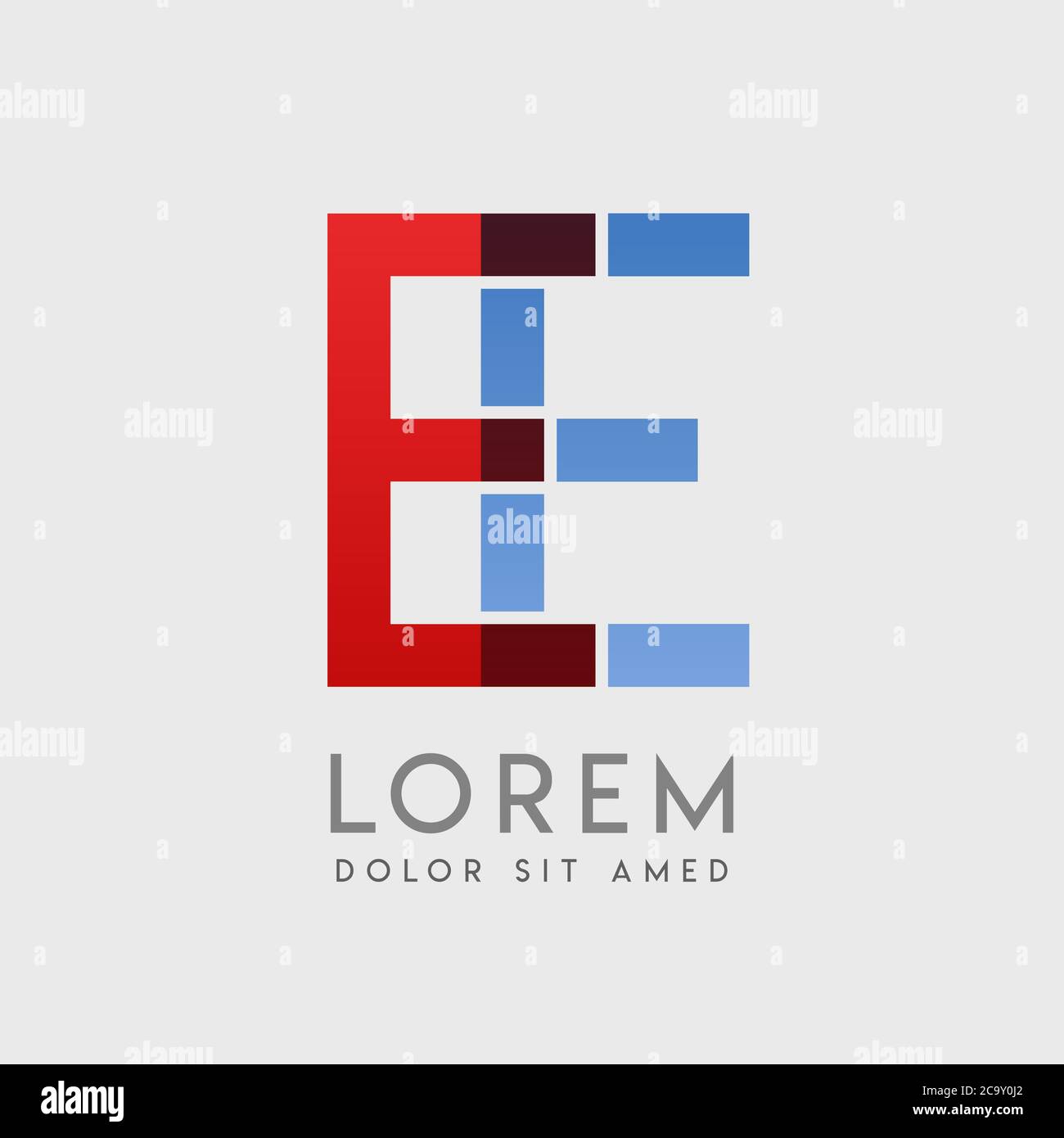 EE logo letters with blue and red gradation Stock Vector Image & Art ...