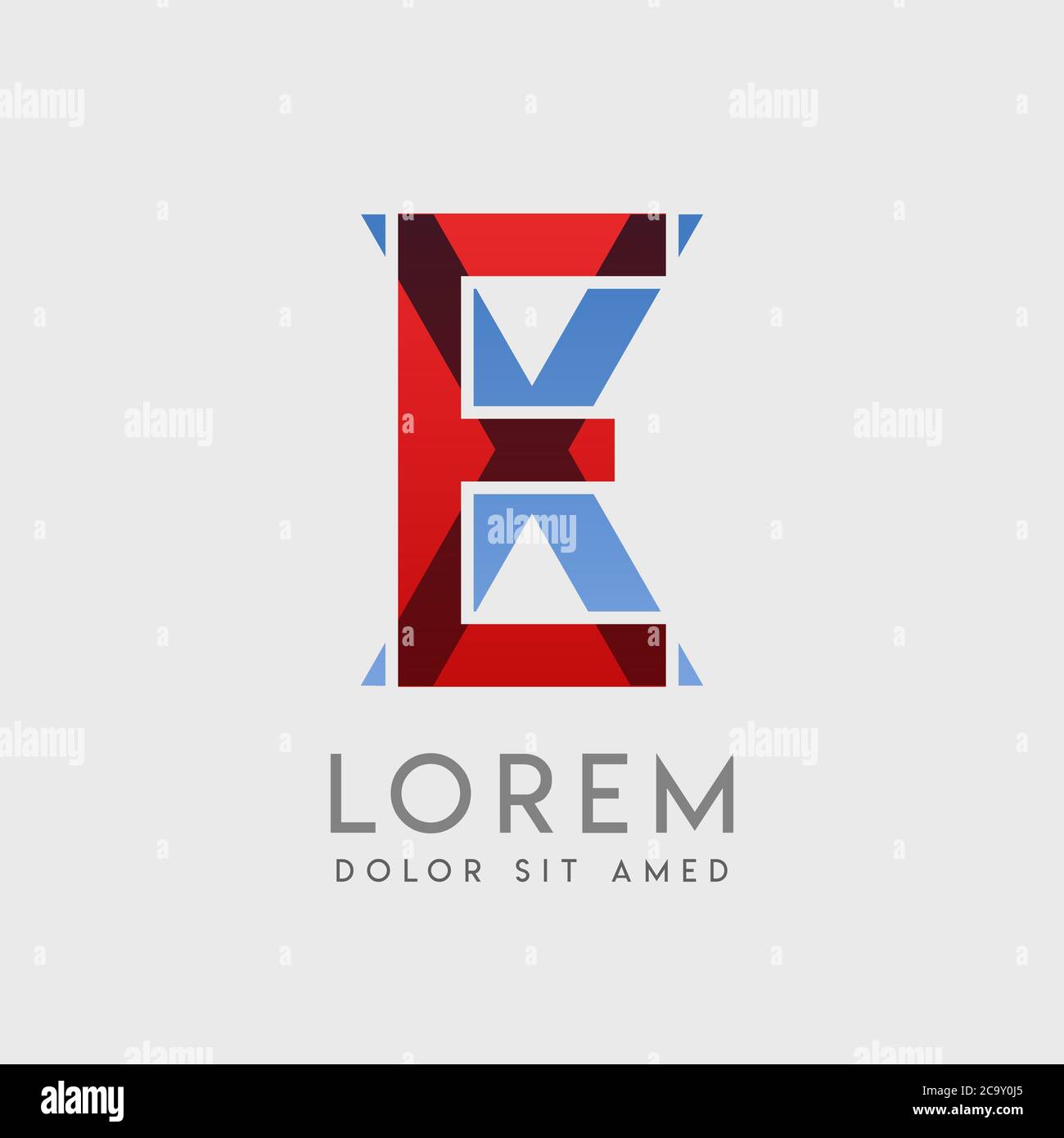 EX logo letters with blue and red gradation Stock Vector Image & Art ...