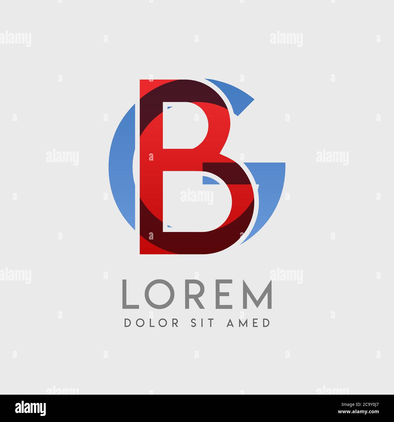 BG logo letters with blue and red gradation Stock Vector Image & Art ...