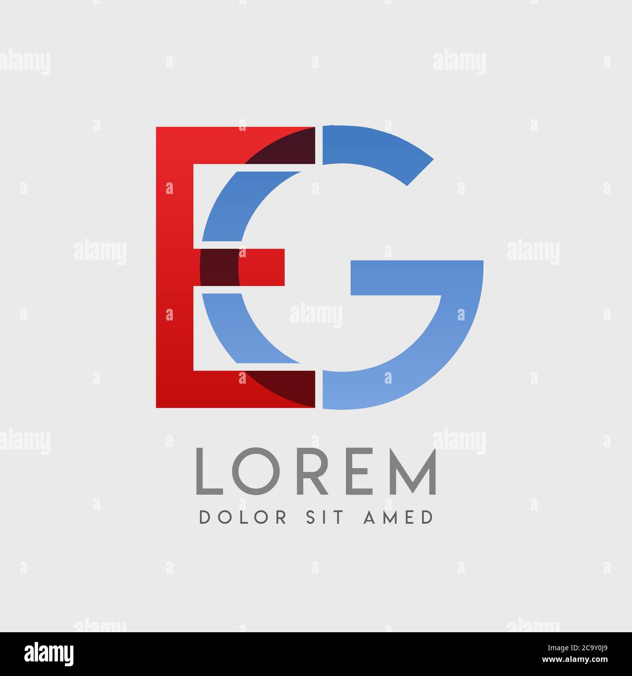 EG logo letters with blue and red gradation Stock Vector Image & Art ...