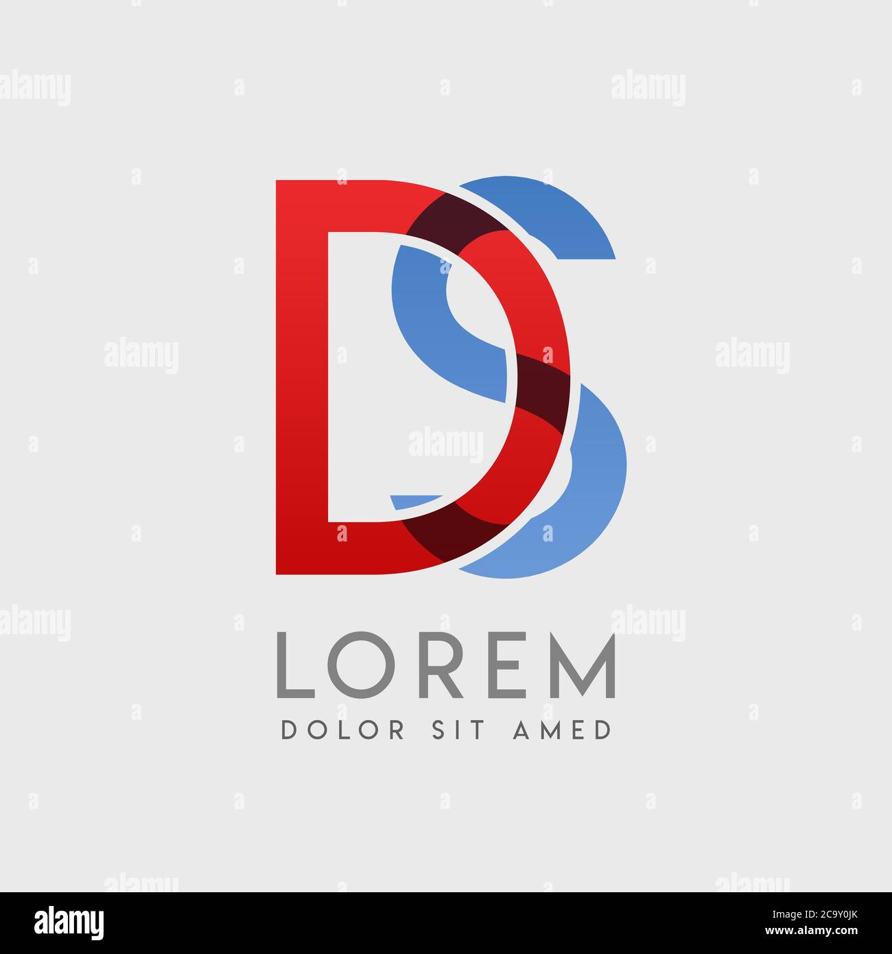 DS logo letters with blue and red gradation Stock Vector Image & Art ...