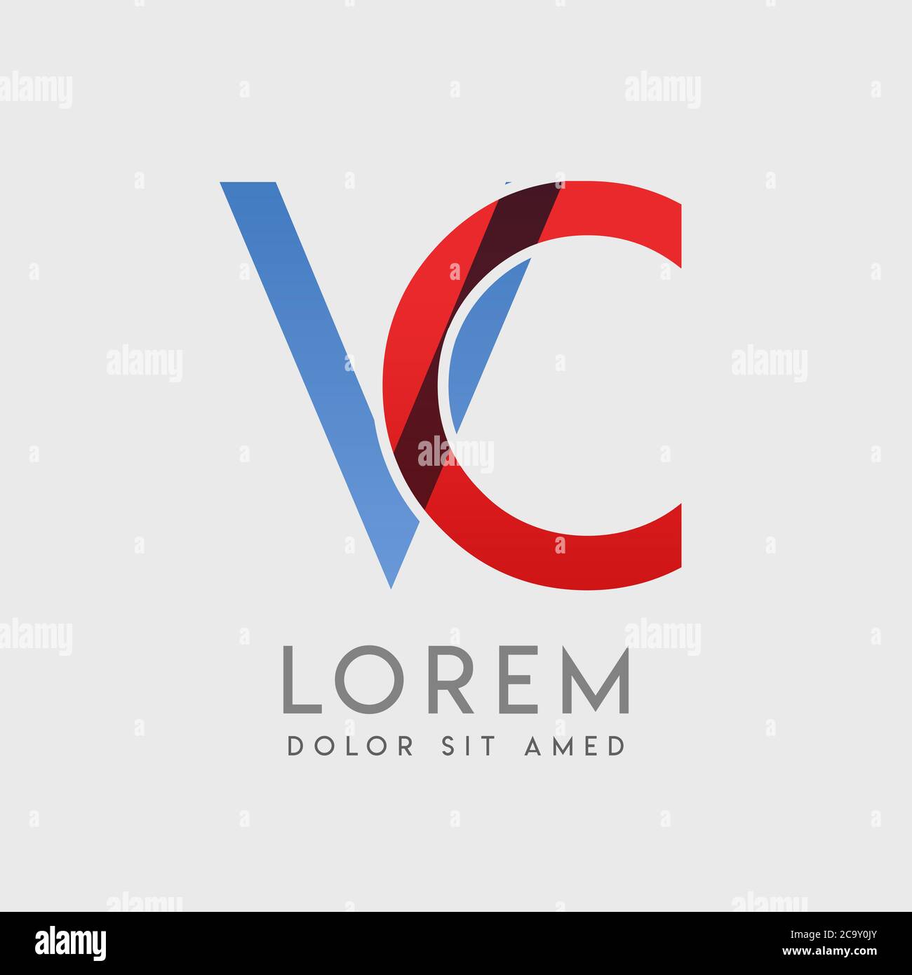 CV logo letters with blue and red gradation Stock Vector Image & Art ...