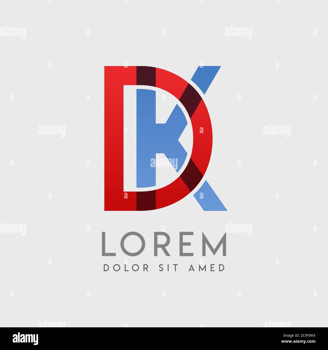 DK logo letters with blue and red gradation Stock Vector Image & Art ...