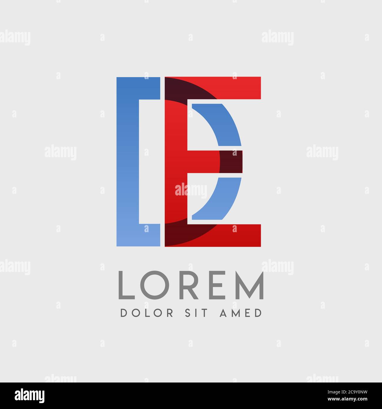 ED logo letters with blue and red gradation Stock Vector Image & Art ...