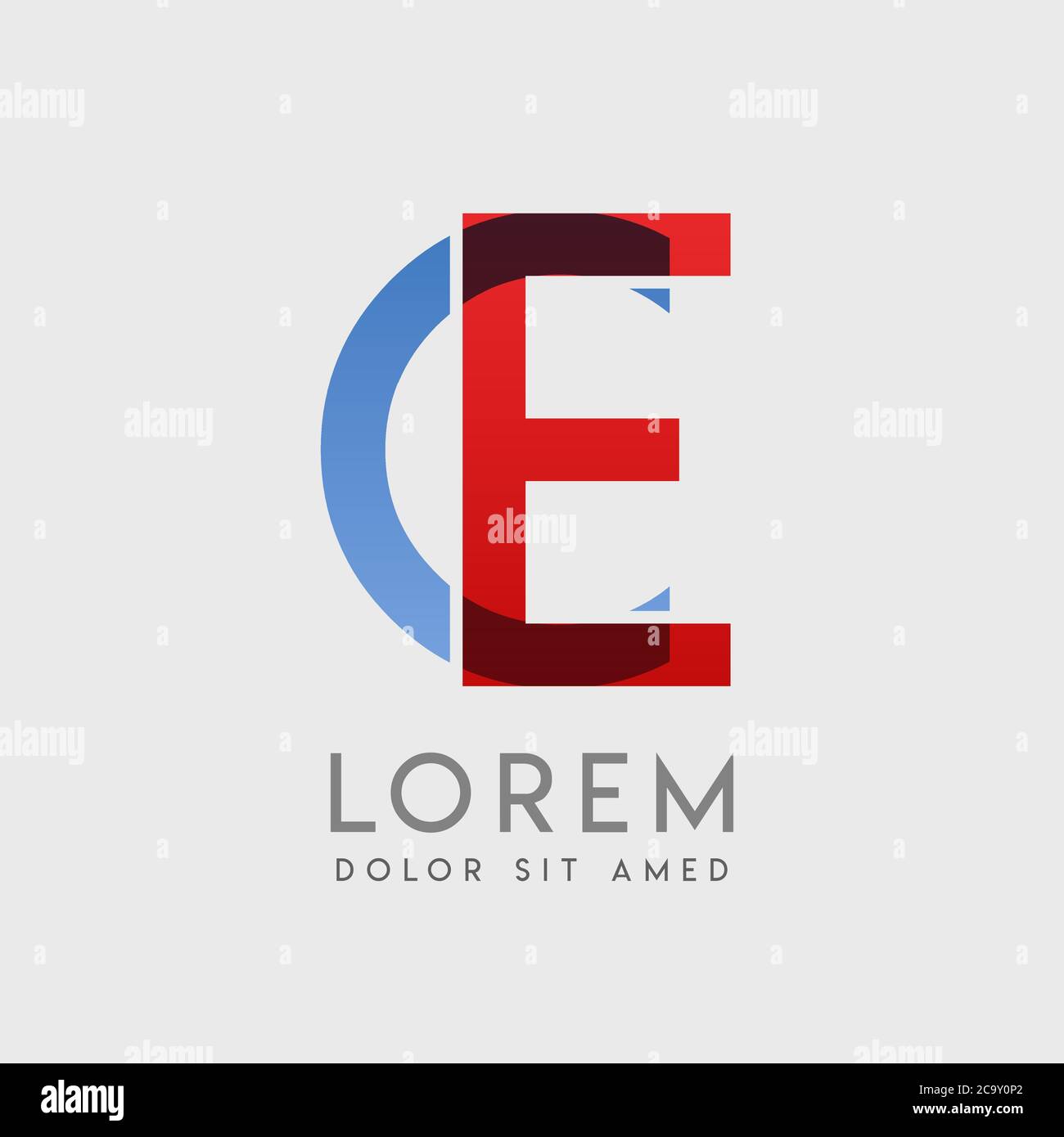 EC logo letters with blue and red gradation Stock Vector Image & Art ...