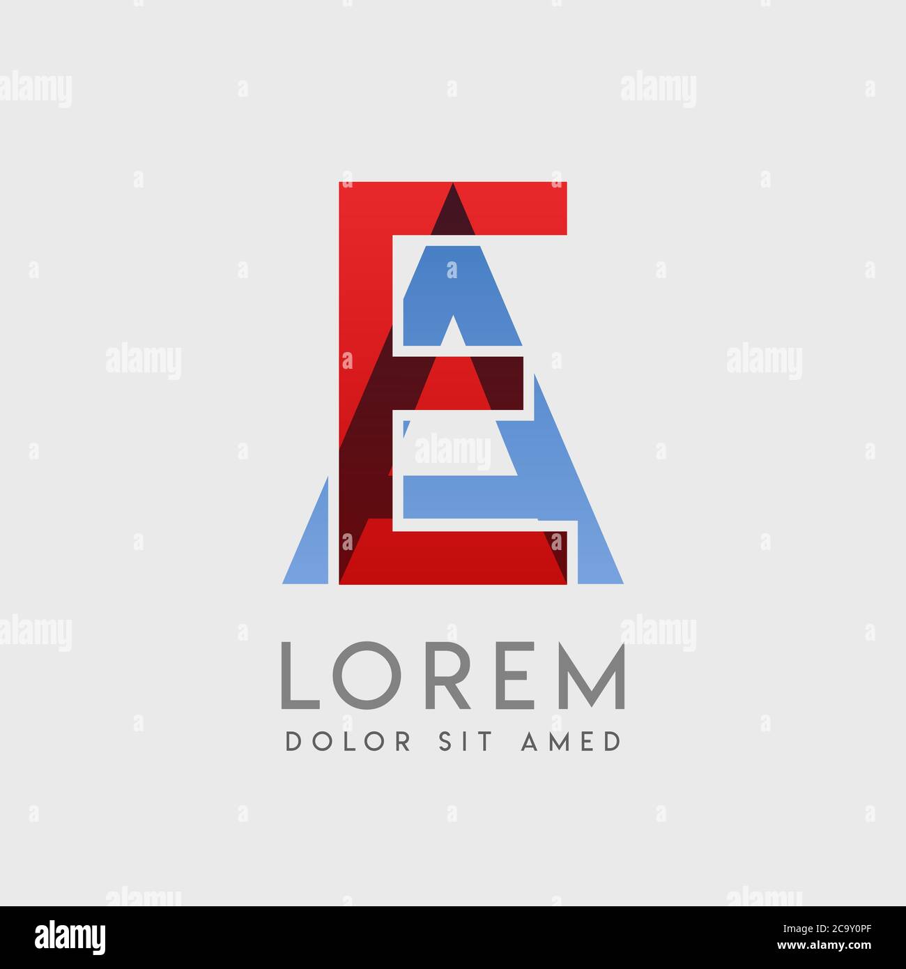 EA logo letters with blue and red gradation Stock Vector Image & Art ...