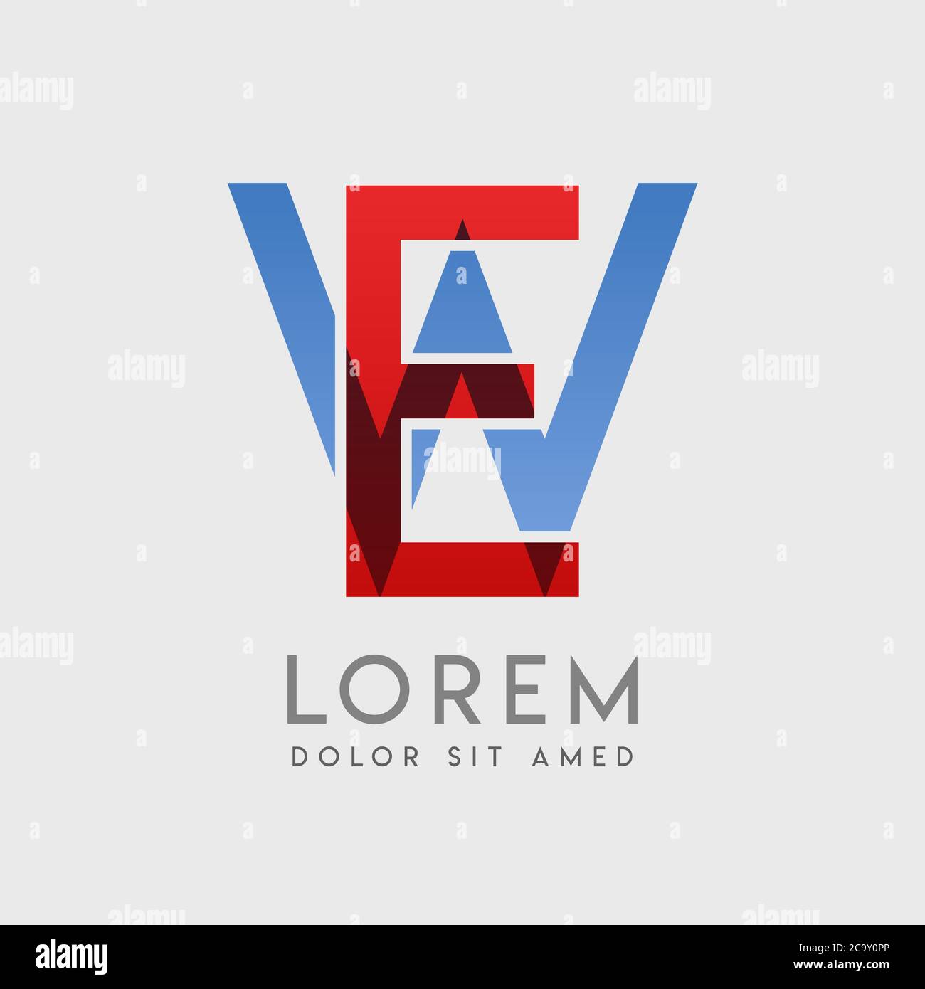EW logo letters with blue and red gradation Stock Vector Image & Art ...