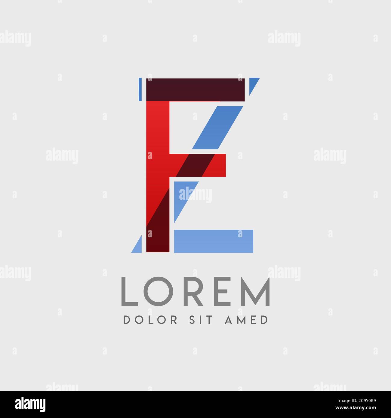 FZ logo letters with blue and red gradation Stock Vector Image & Art ...