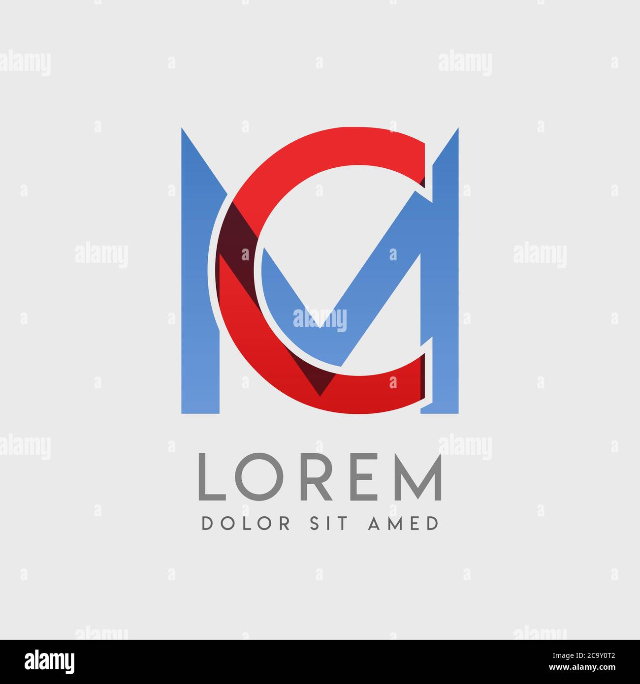 CM logo letters with blue and red gradation Stock Vector Image & Art ...
