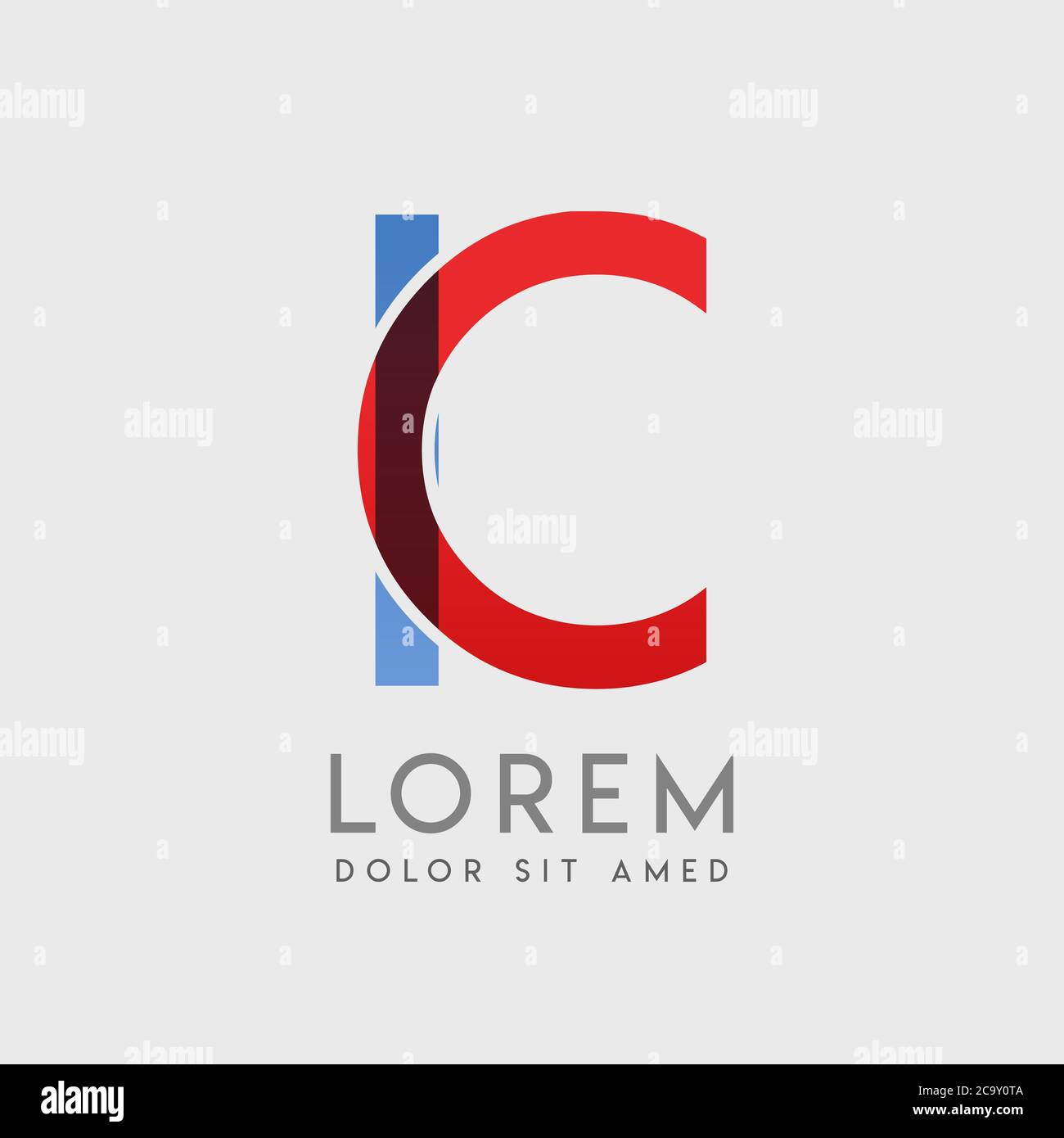 CI logo letters with blue and red gradation Stock Vector Image & Art ...