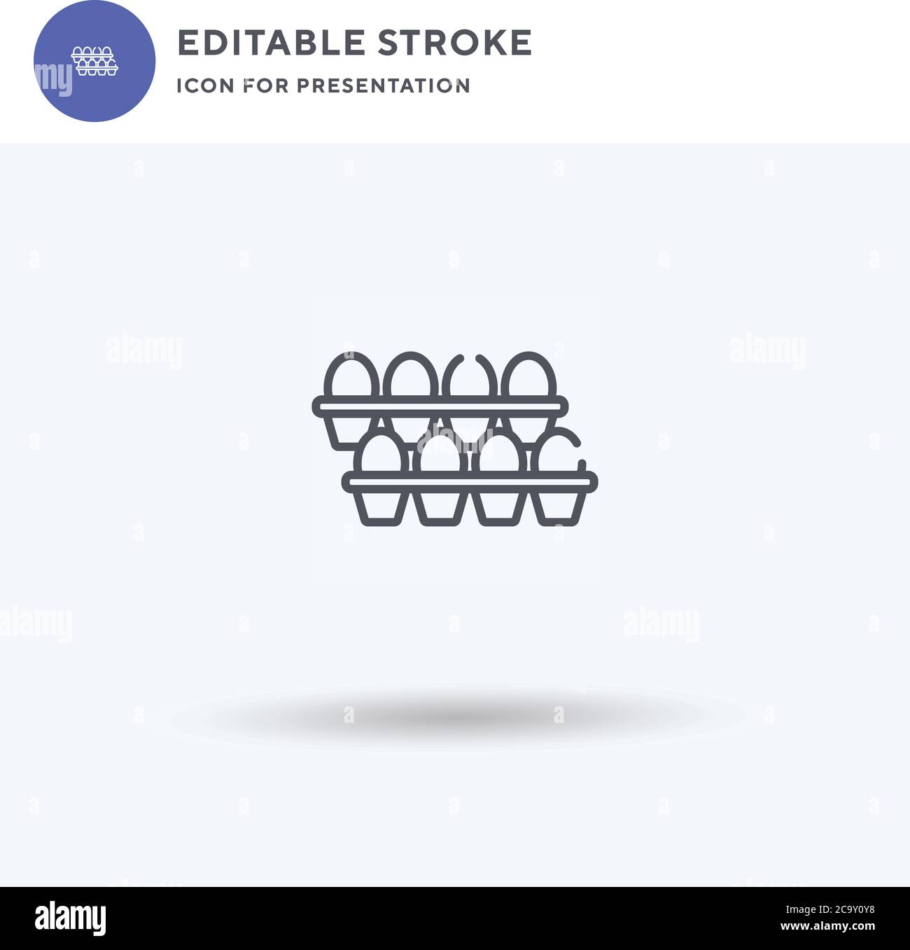 Egg Carton icon vector, filled flat sign, solid pictogram isolated on ...