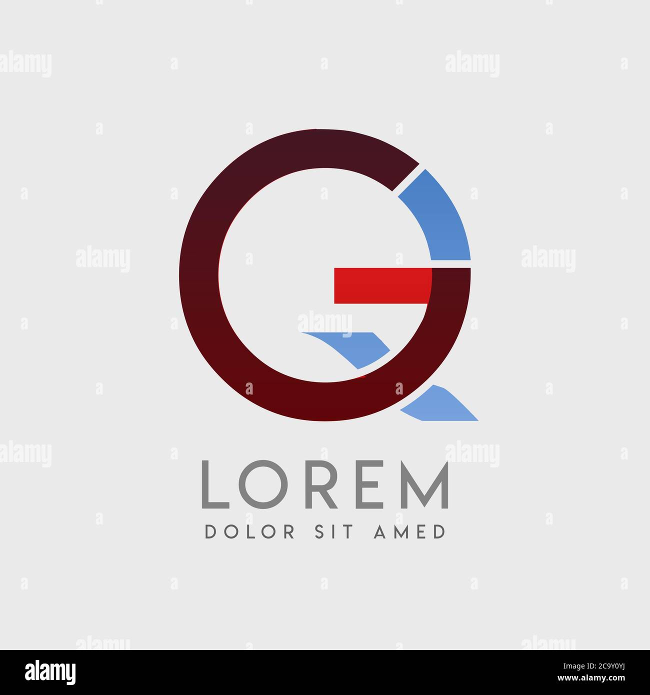 GQ logo letters with blue and red gradation Stock Vector Image & Art ...