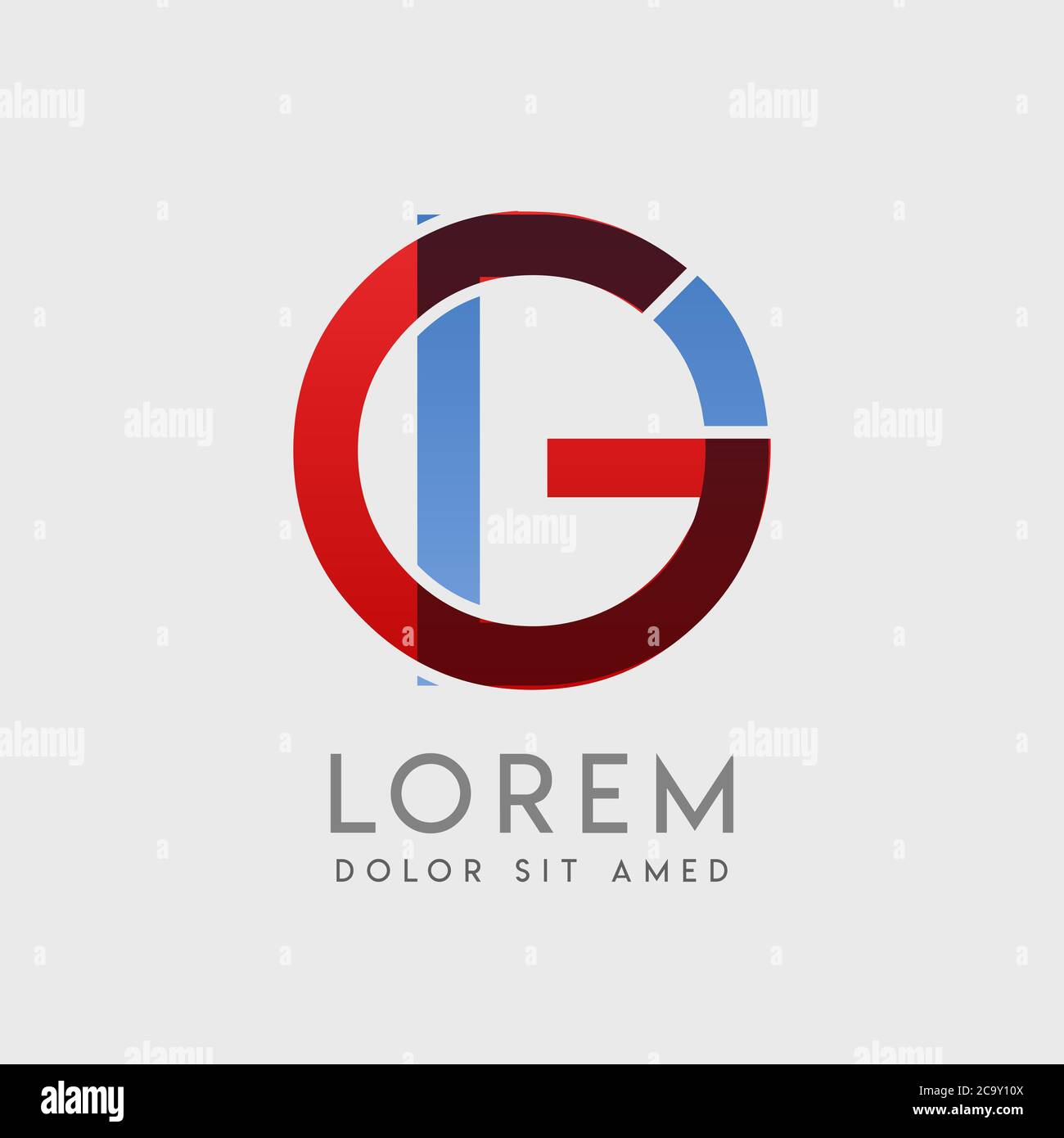 GD logo letters with blue and red gradation Stock Vector Image & Art ...