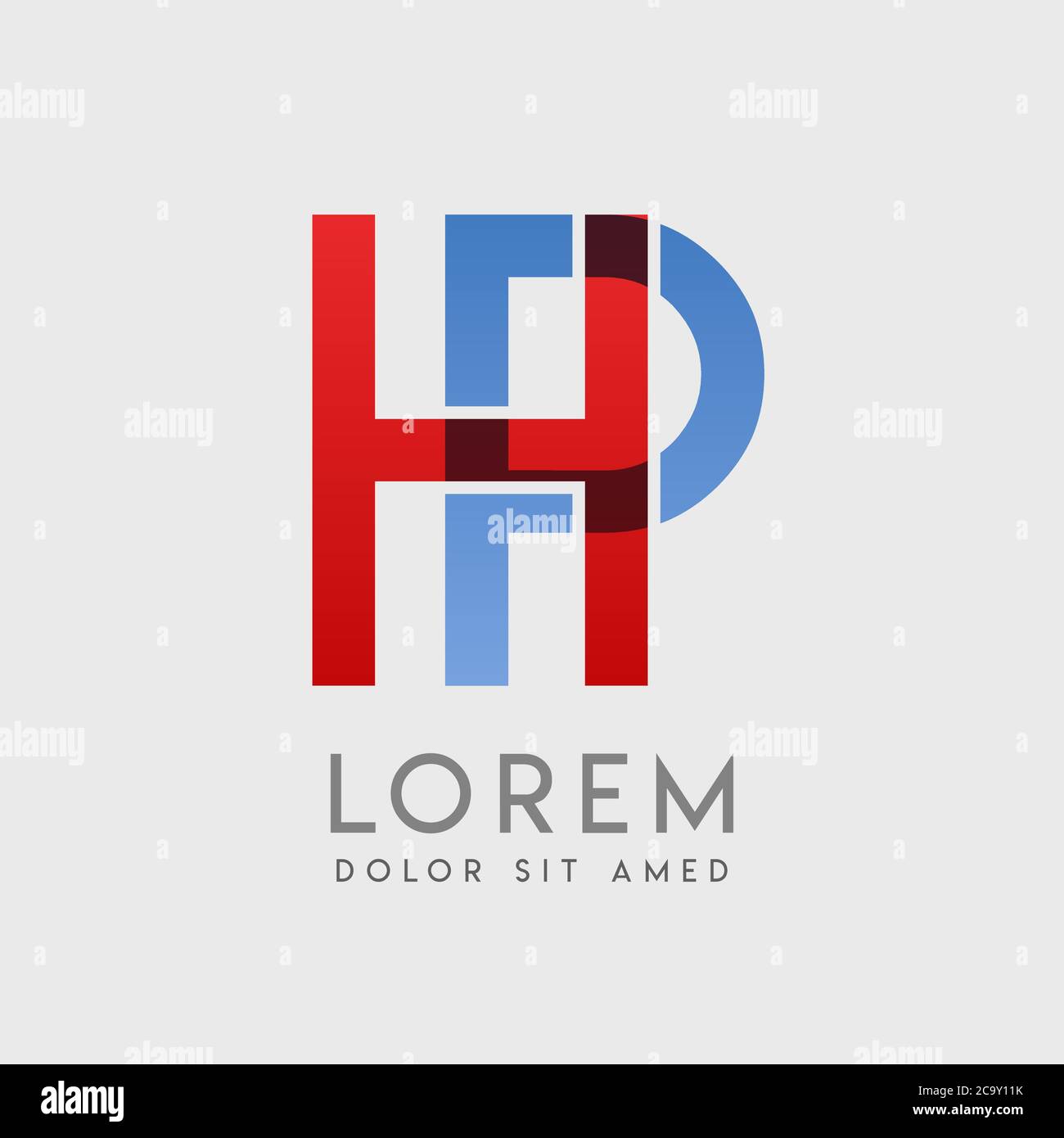 HP logo letters with blue and red gradation Stock Vector Image & Art ...