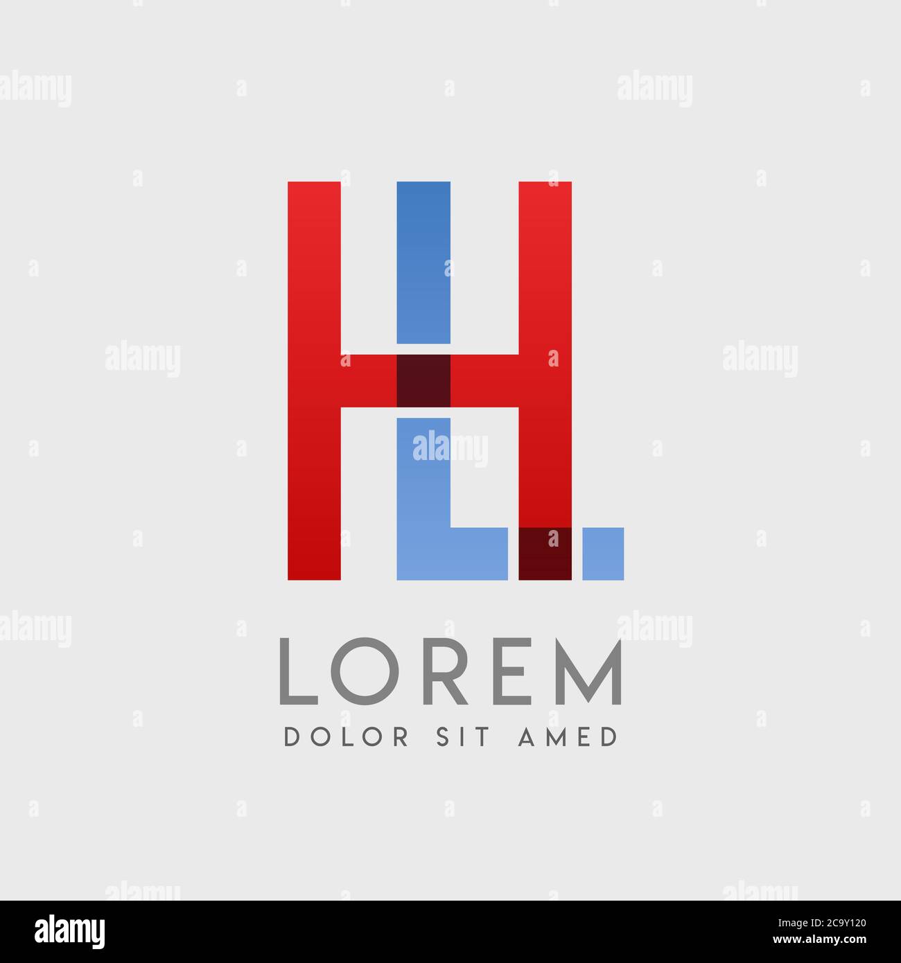 HL logo letters with blue and red gradation Stock Vector Image & Art ...