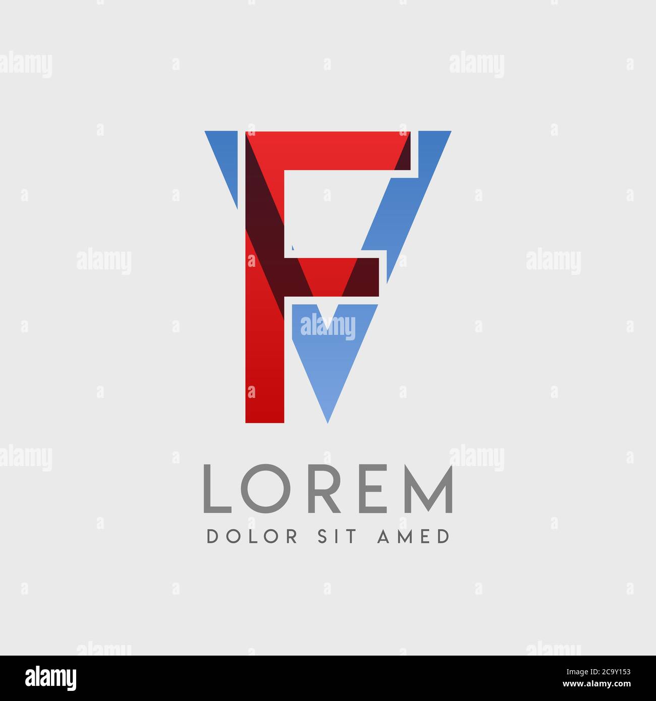 FV logo letters with blue and red gradation Stock Vector Image & Art ...