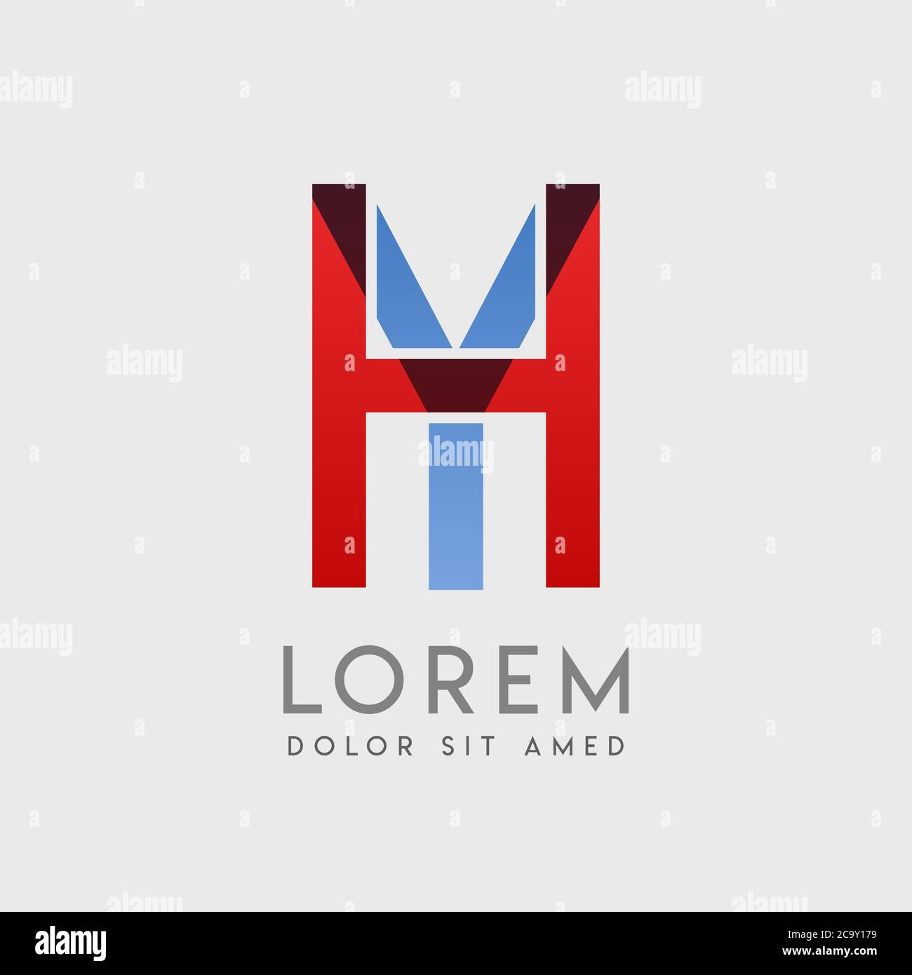 HY logo letters with blue and red gradation Stock Vector Image & Art ...