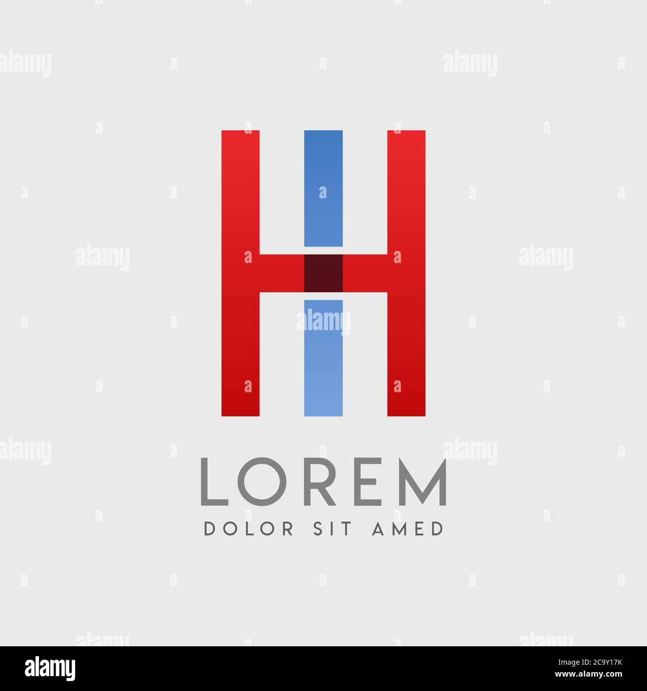 HI logo letters with blue and red gradation Stock Vector Image & Art ...